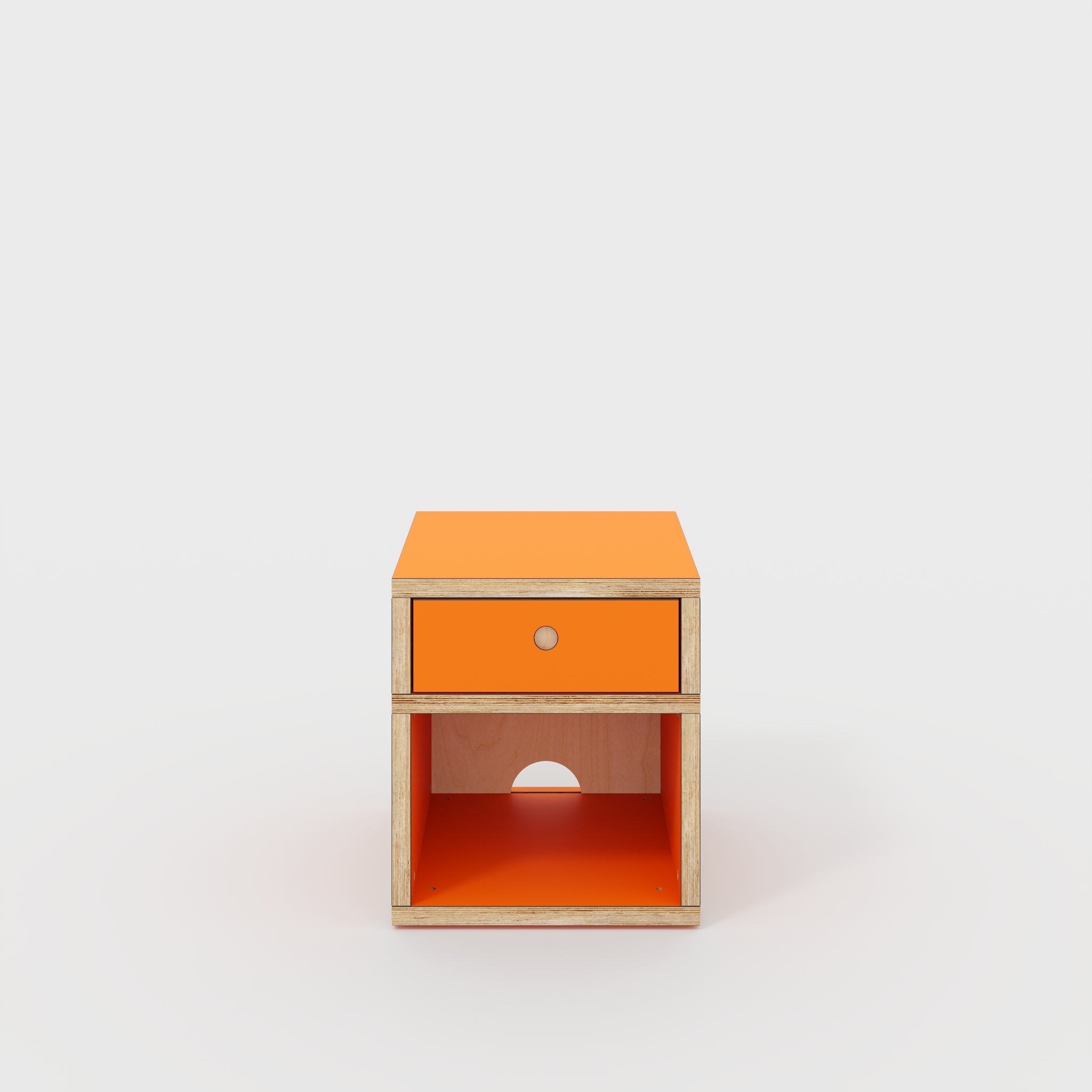 orange bed side table
