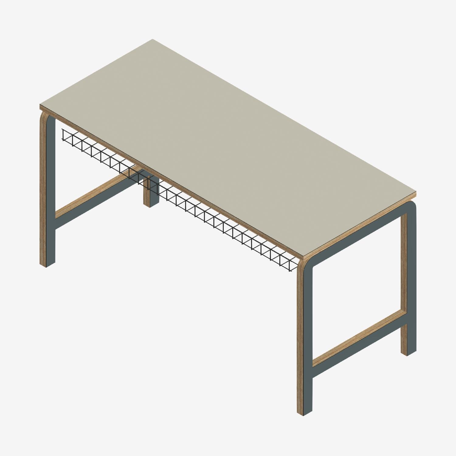 Custom Plywood Desk with Plywood Legs in Other – Made in Ply
