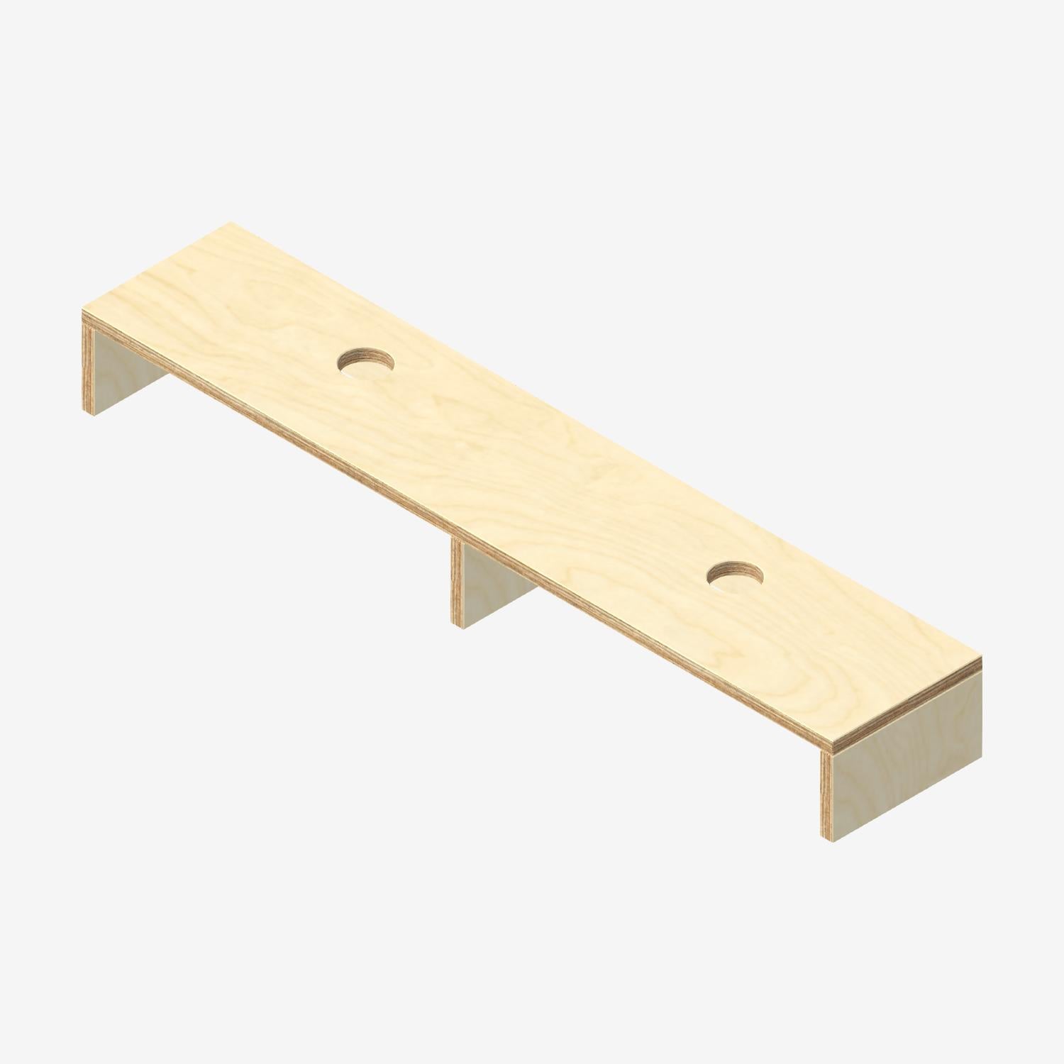 Custom Plywood Desktop Storage / Monitor Stand in Natural Plywood