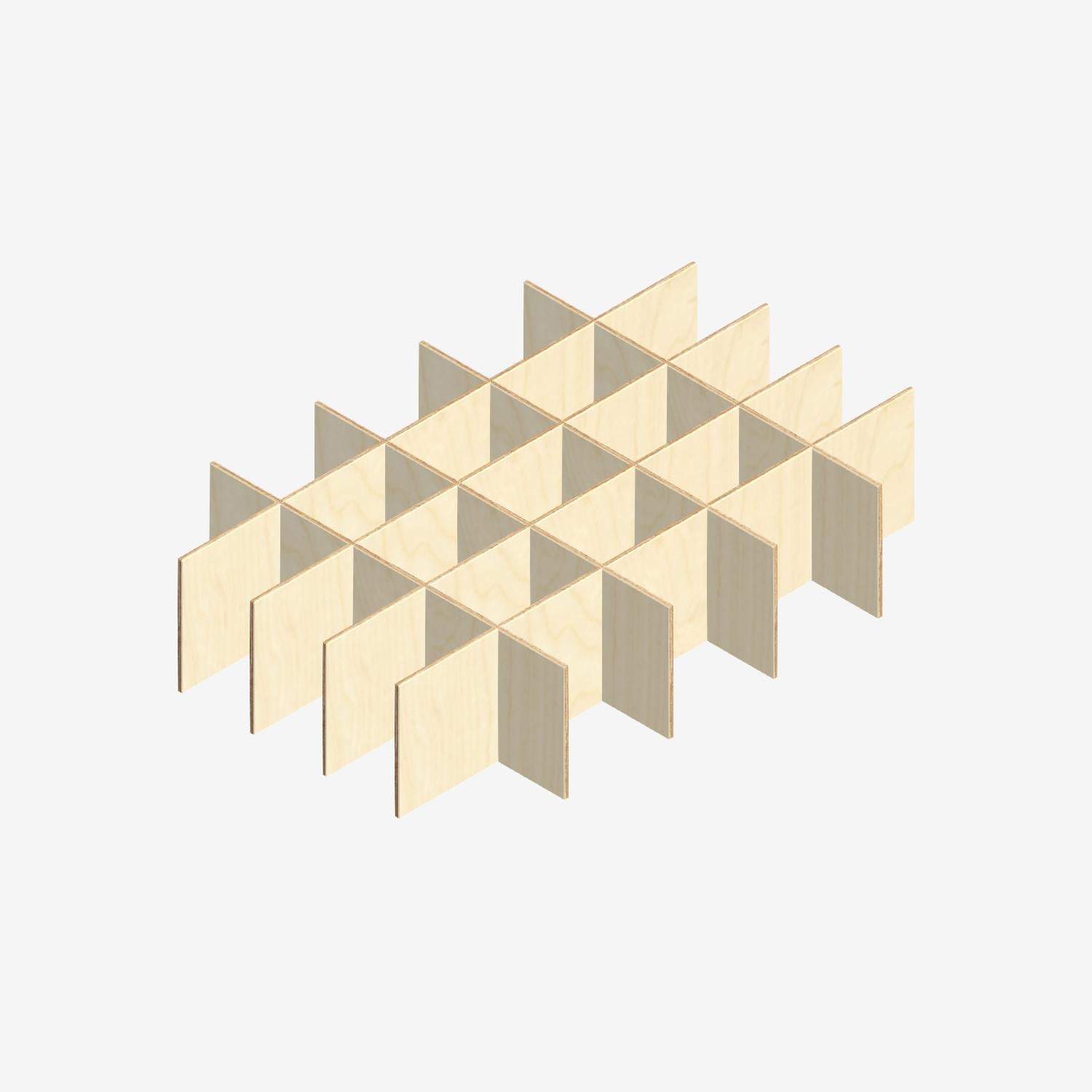 Custom Plywood Box Dividers in Laminated Plywood White