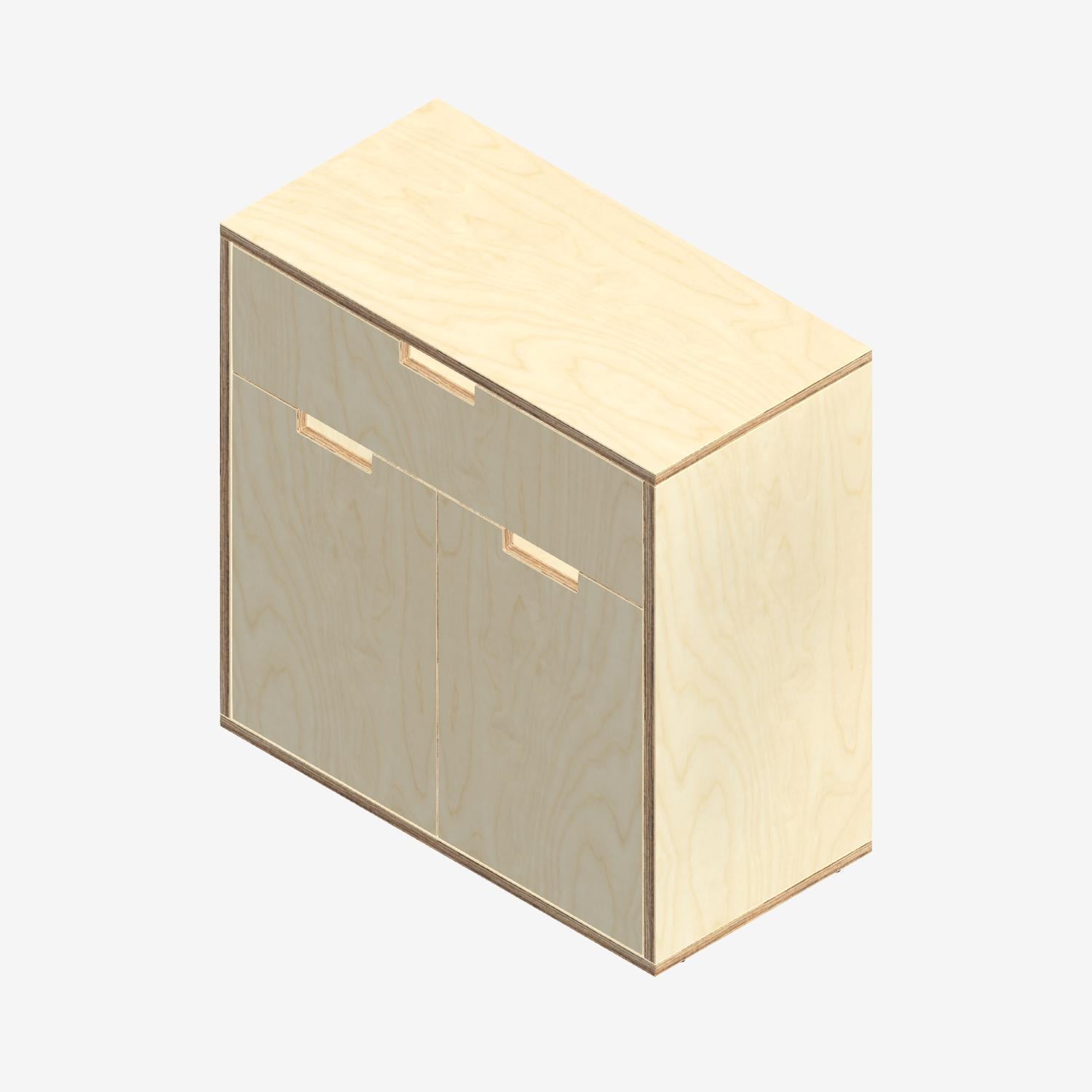 Custom Plywood Storage with Doors & Drawers in Natural Plywood – Made ...