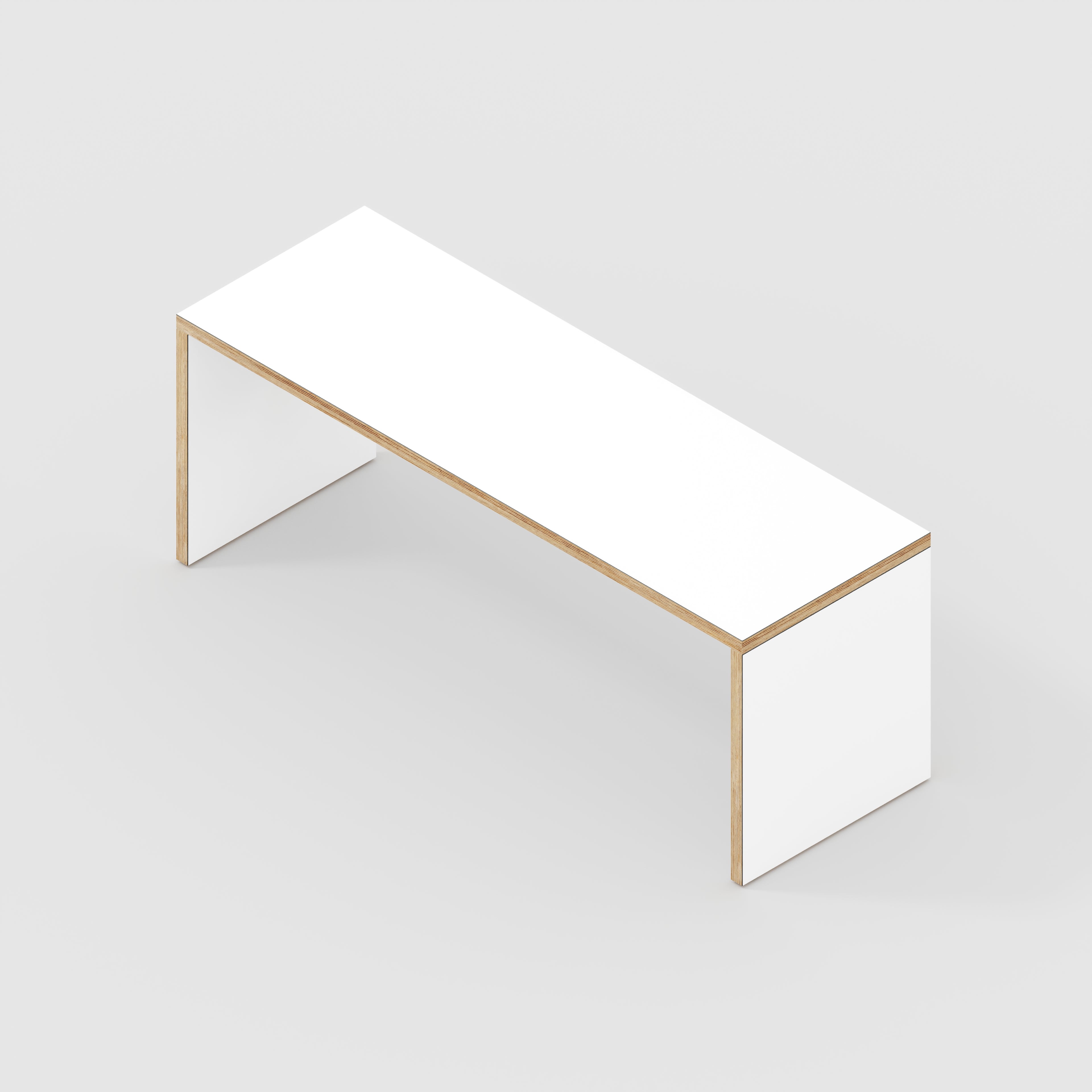 Bench Seat with Solid Sides - Formica White - 1200(w) x 400(d) – Made ...