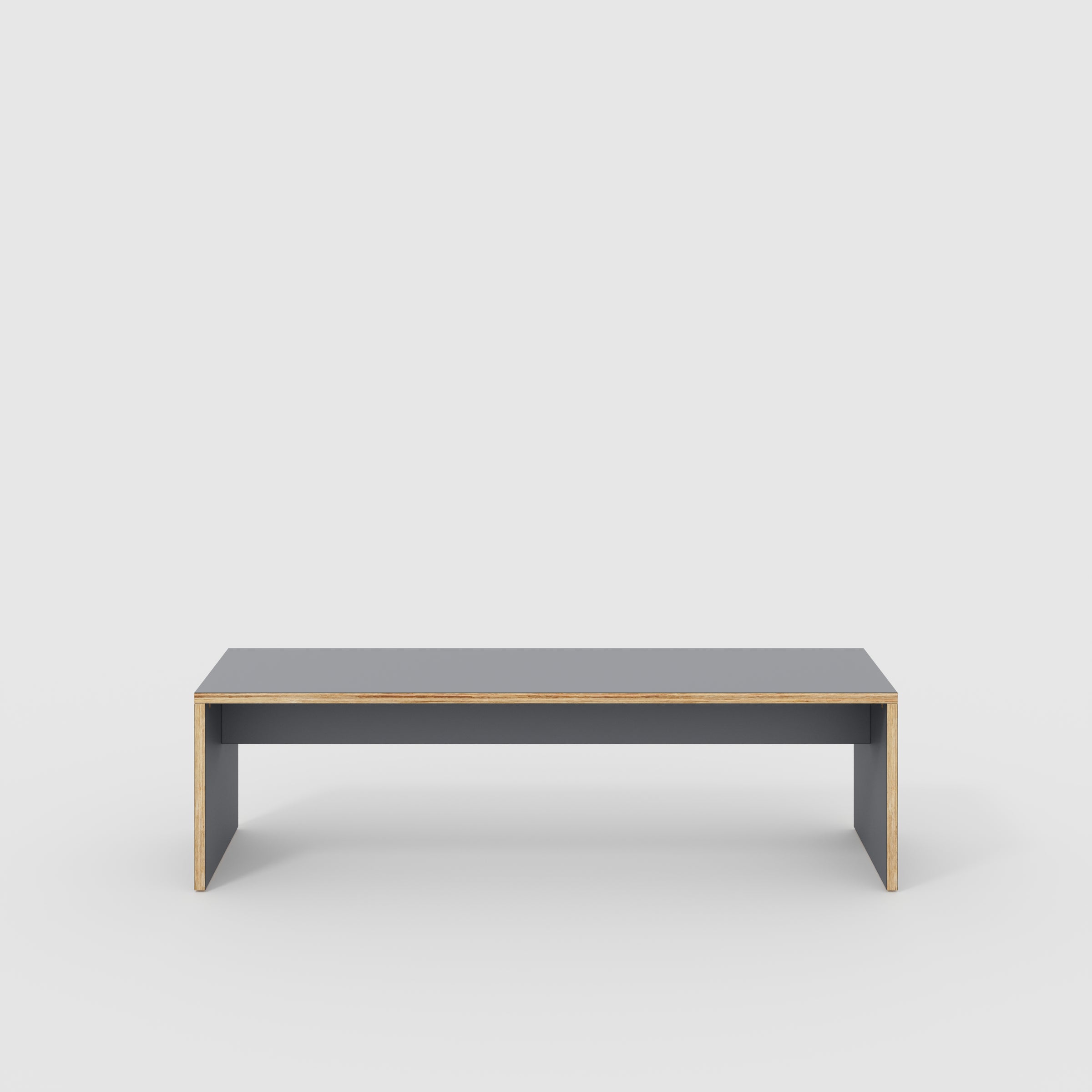 Plywood Bench Seat with Solid Sides - Formica Tornado Grey - 1600(w) x