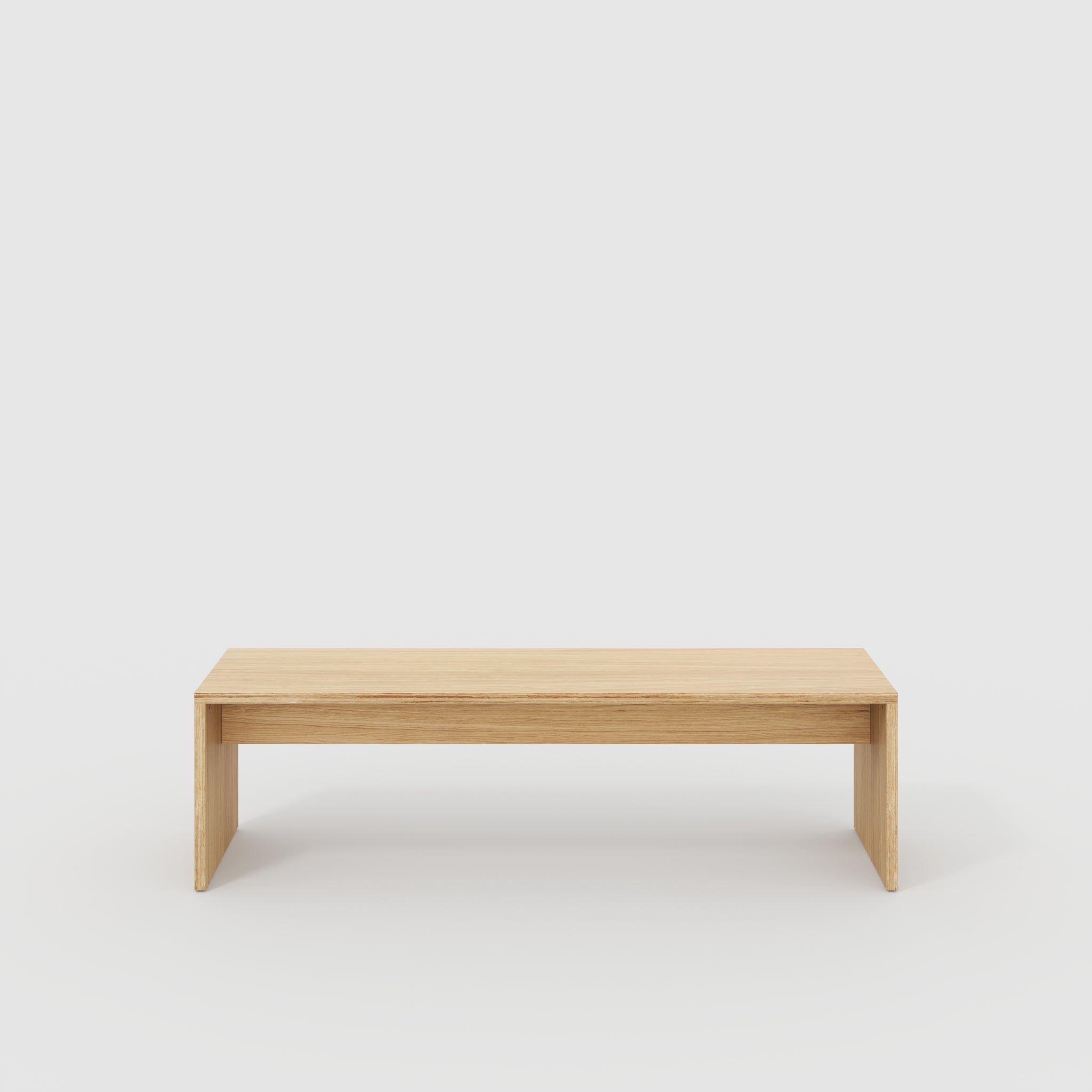 Plywood Bench Seat with Solid Sides - Plywood Oak - 1600(w) x 400(d)
