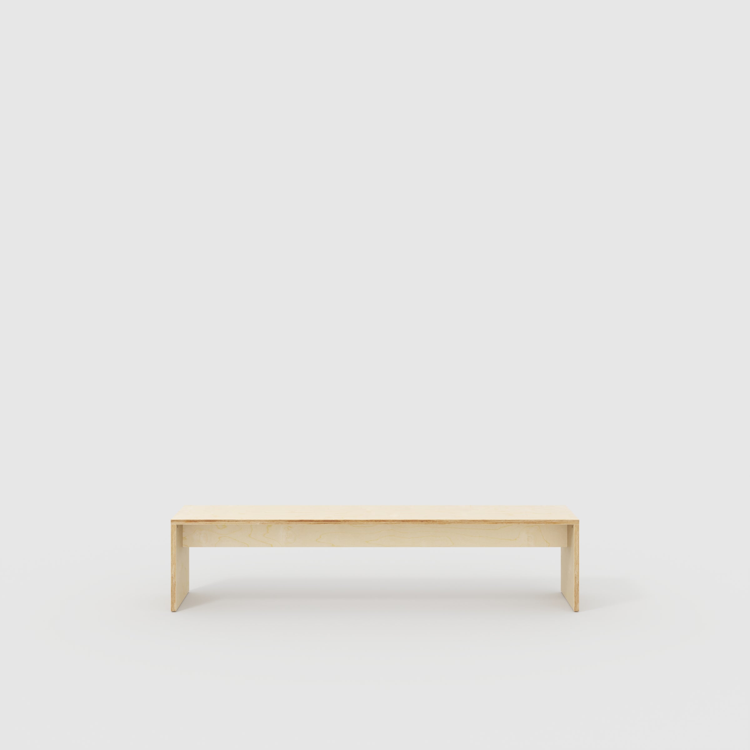 Plywood Bench Seat with Solid Sides - Plywood Birch - 2000(w) x 400(d)