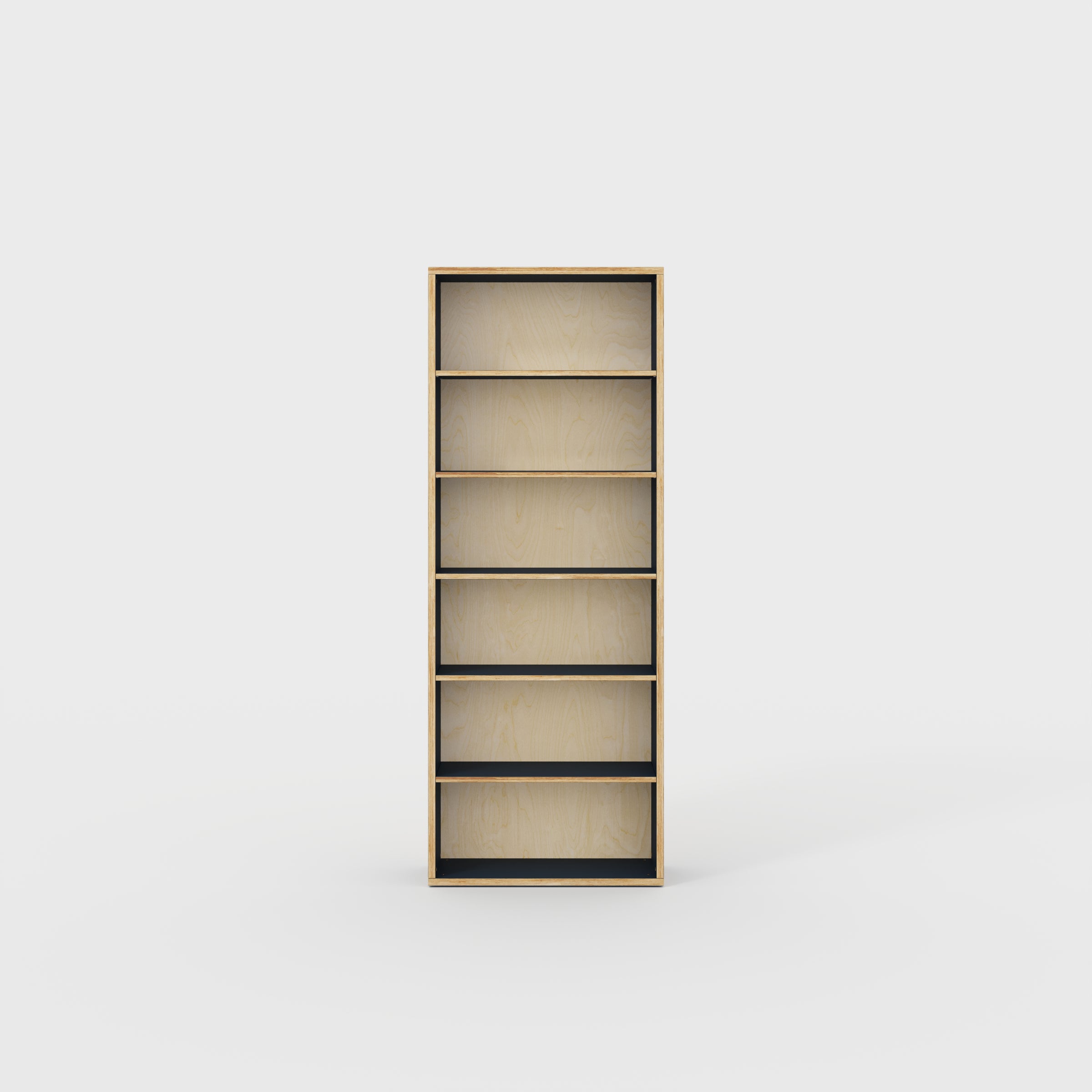 Plywood Bookshelves - Formica Night Sea Blue - 800(w) x 300(d) x 2100(