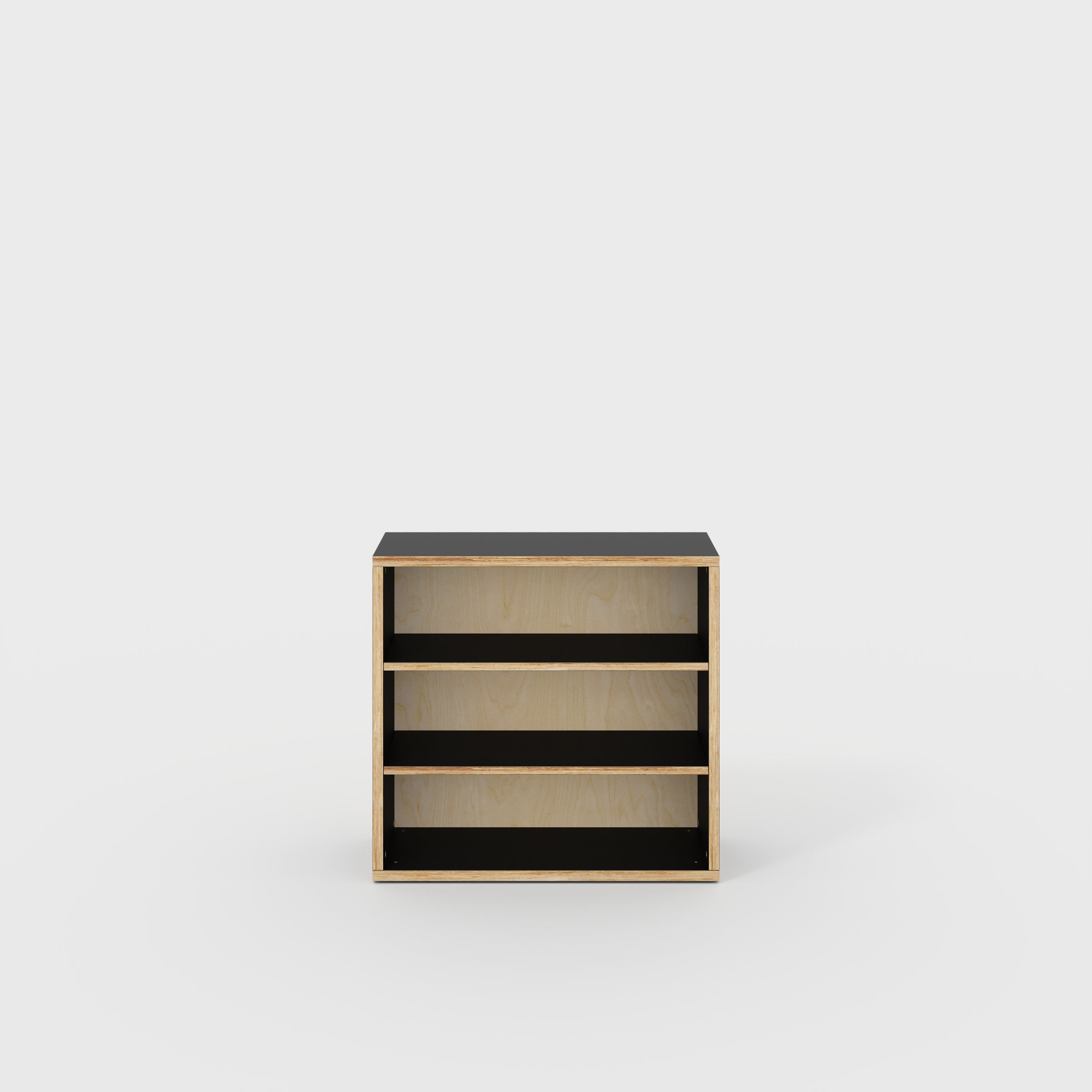 Plywood Bookshelves - Formica Diamond Black - 800(w) x 300(d) x 750(h)