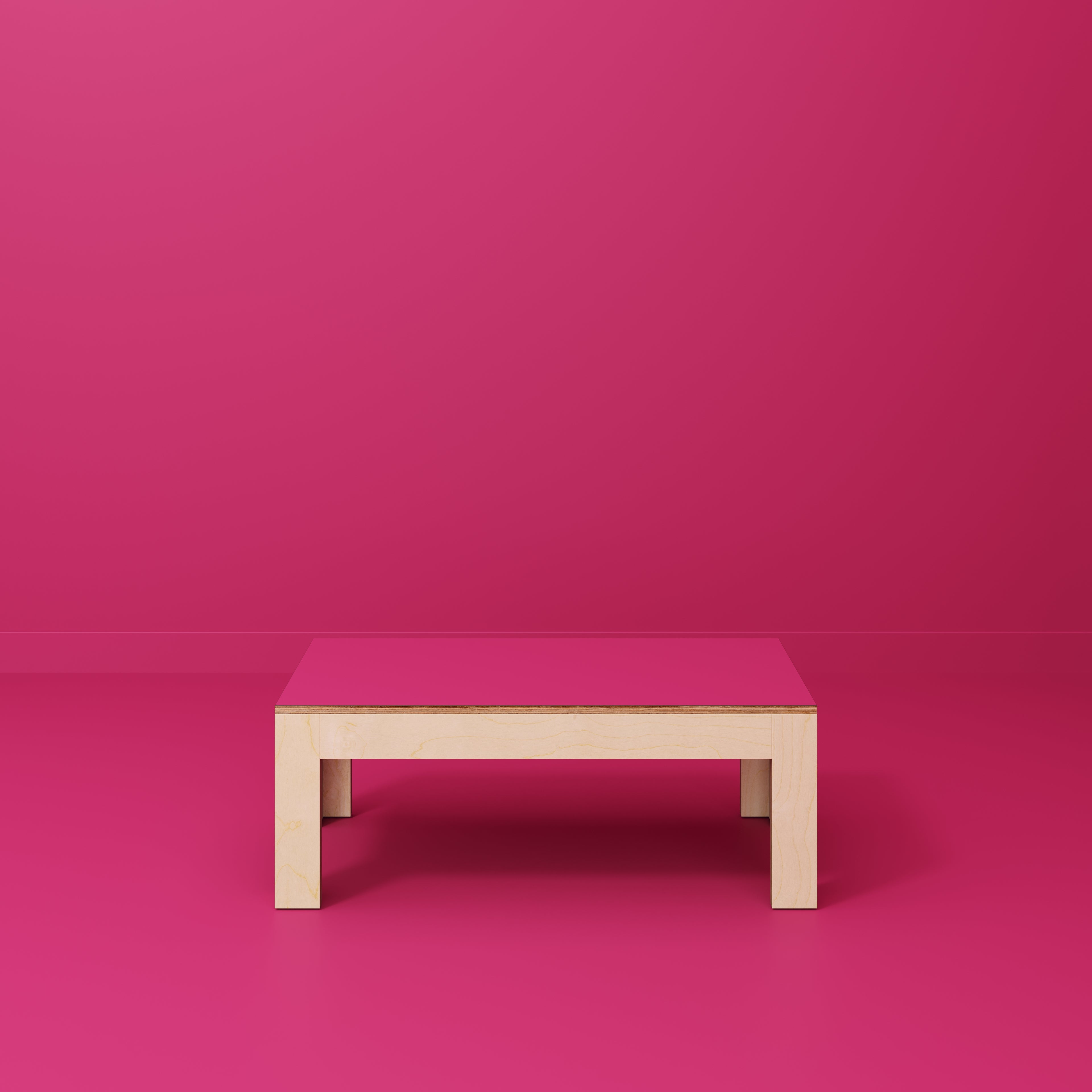 Coffee Table with Solid Frame - Formica Juicy Pink - 1200(w) x 600(d ...