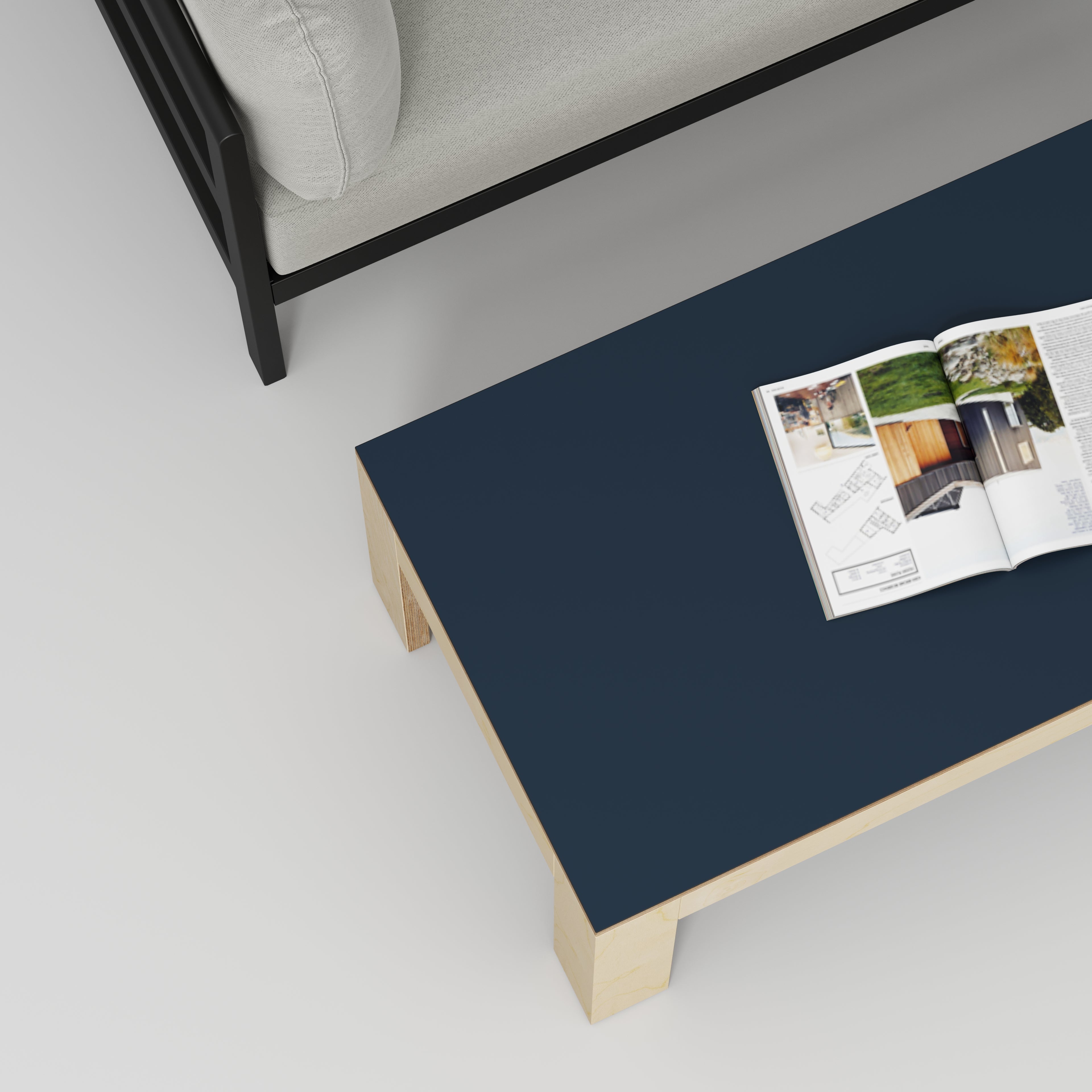 Coffee Table with Solid Frame - Formica Night Sea Blue - 1200(w) x 600 ...