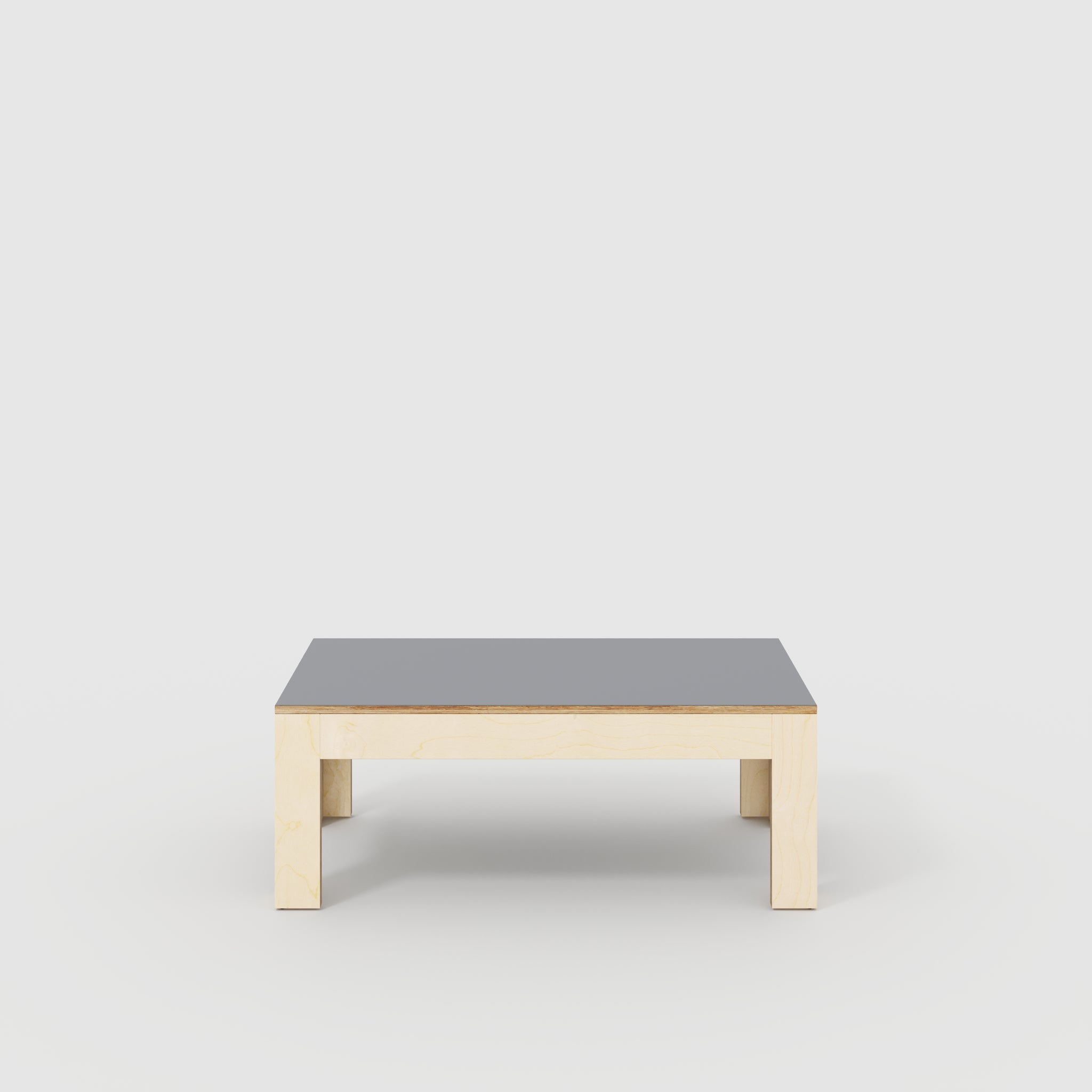 Plywood Coffee Table with Solid Frame - Formica Tornado Grey - 1200(w)