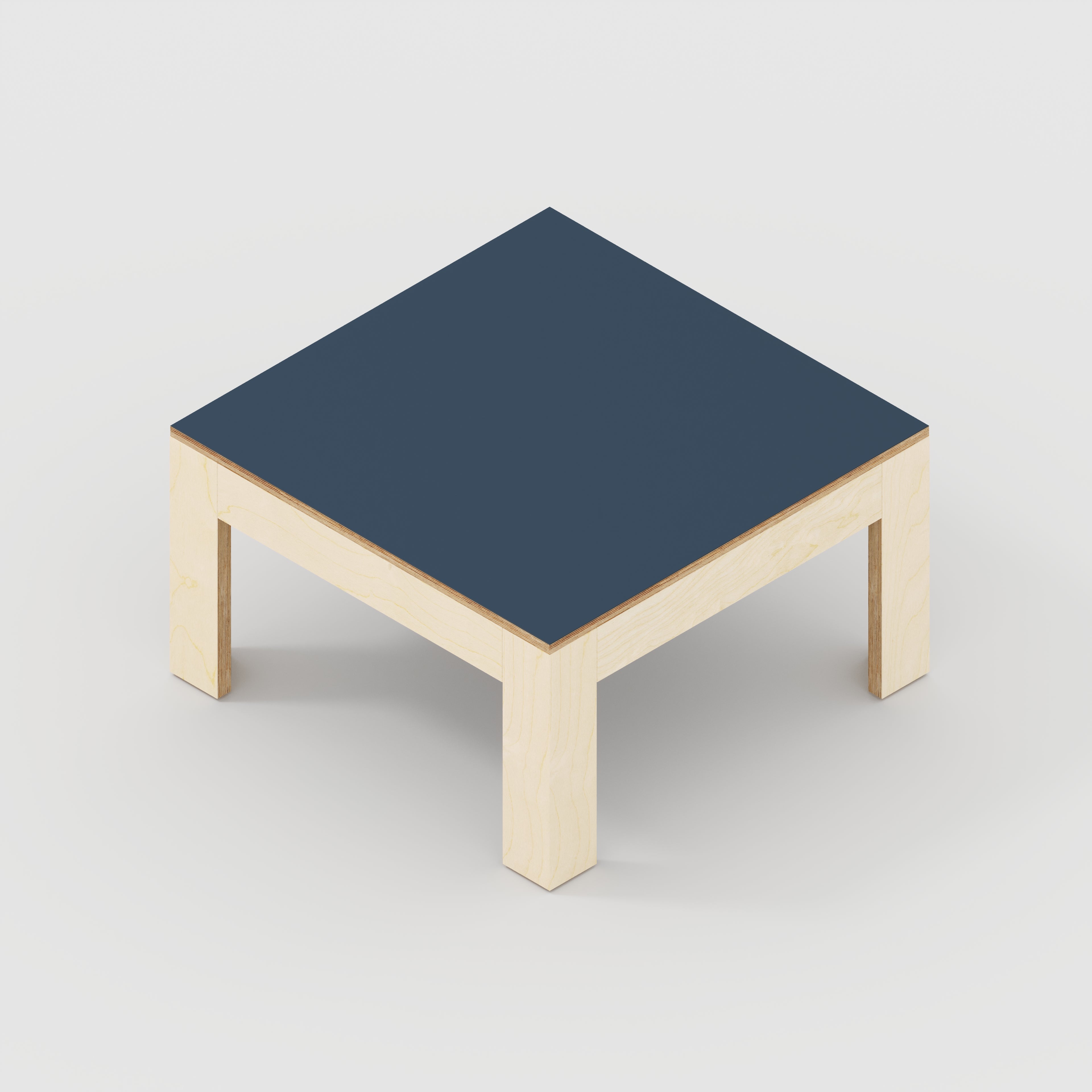 Coffee Table with Solid Frame - Formica Night Sea Blue - 800(w) x 800 ...