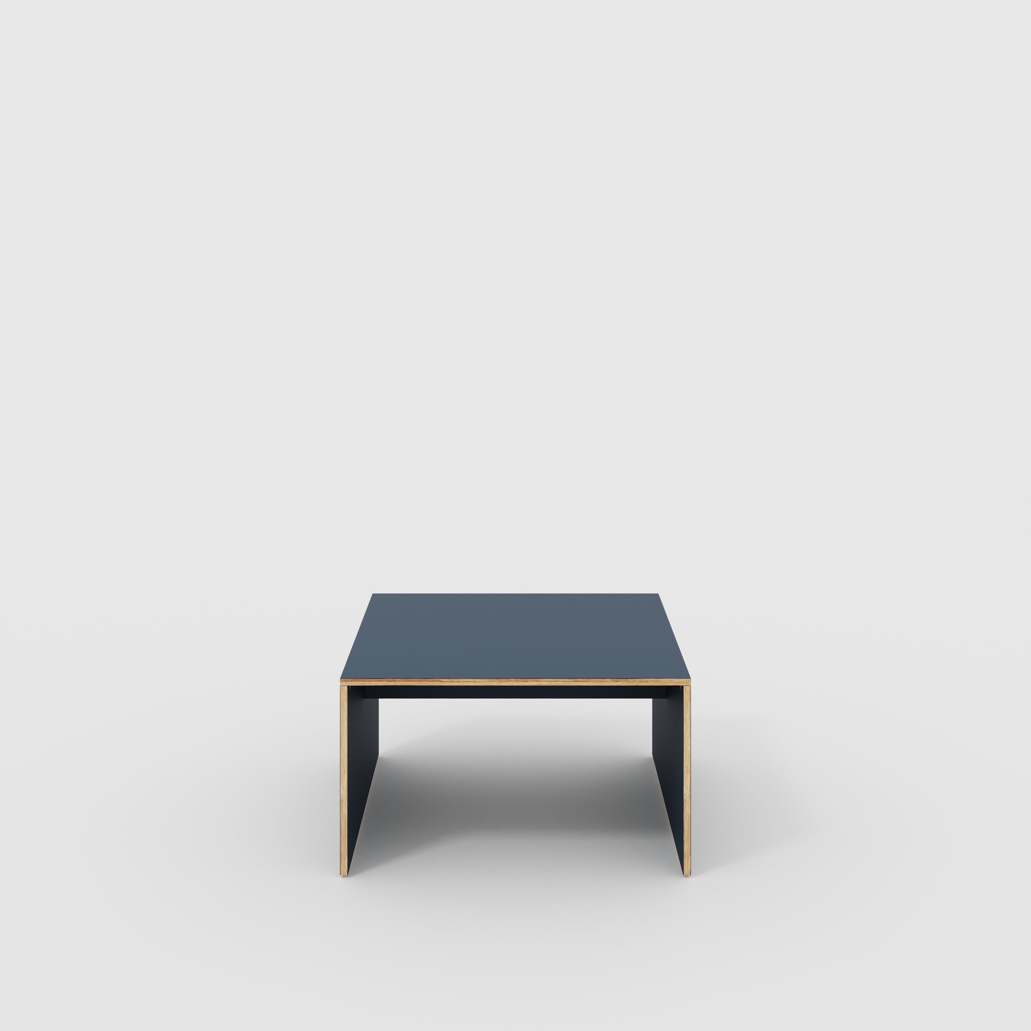 Plywood Coffee Table with Solid Sides - Formica Night Sea Blue - 800(w