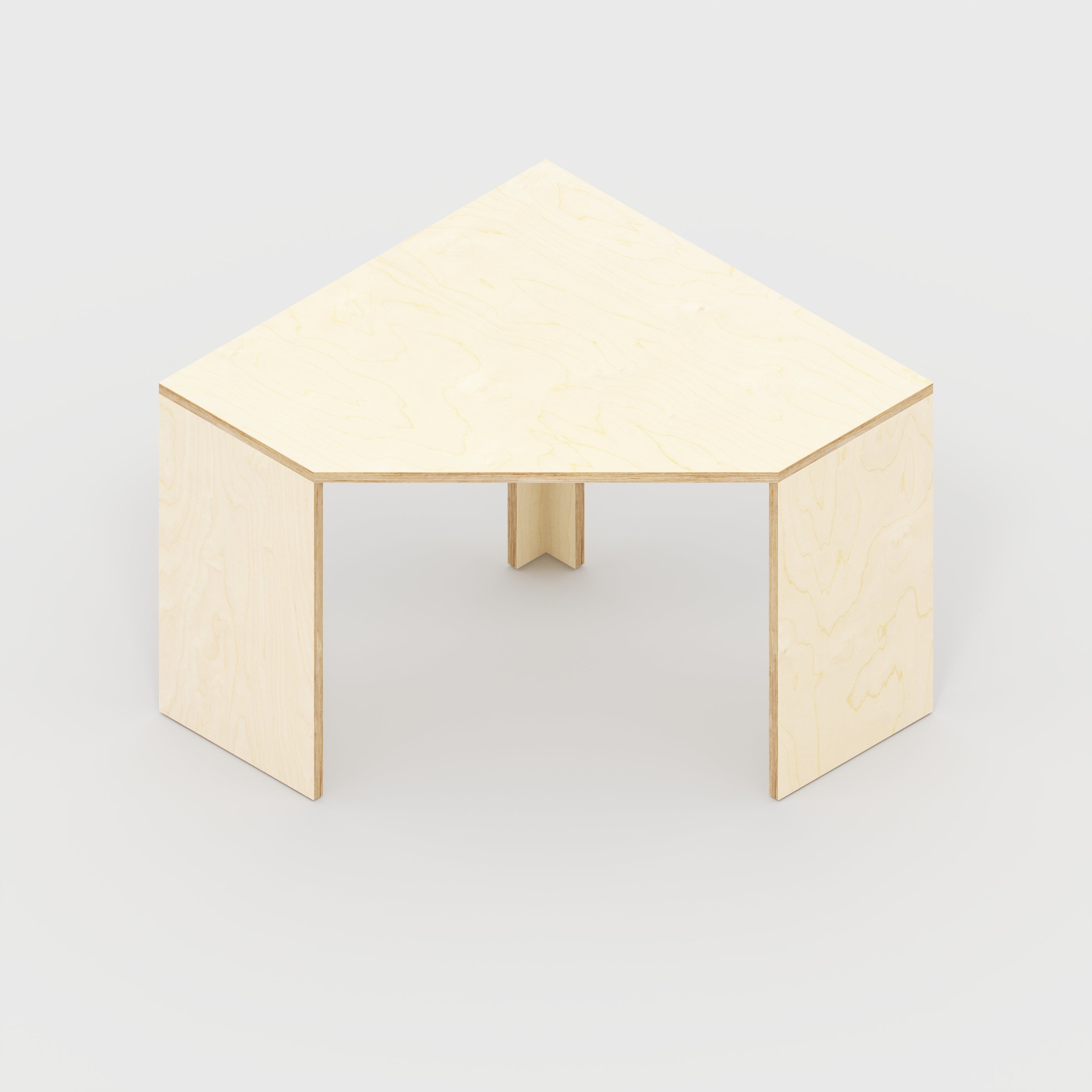 Made in Ply | Custom, Made to Measure Plywood Corner Desk | Solid Sides