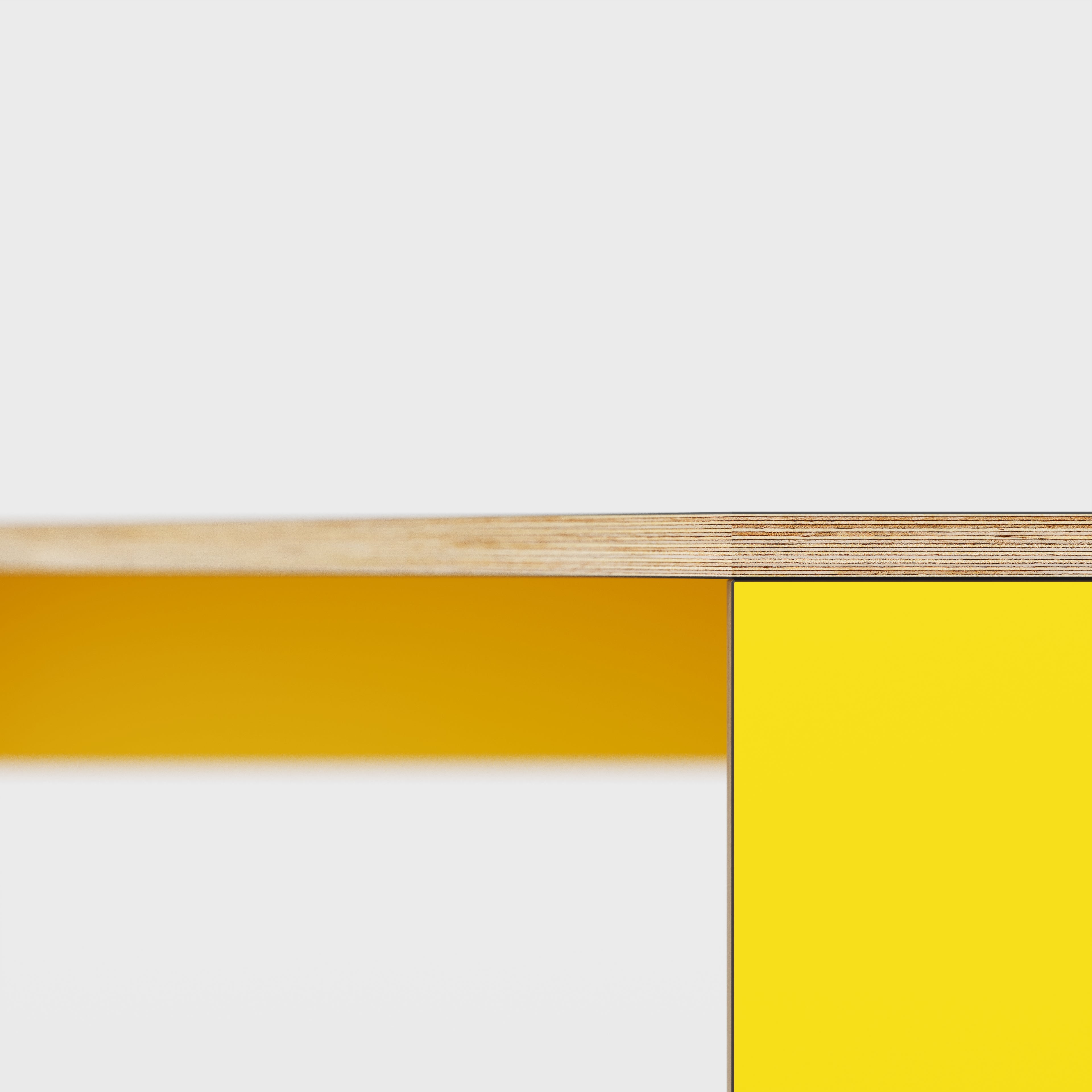 Corner Desk with Solid Sides - Formica Chrome Yellow - 1000(w) x 1000 ...