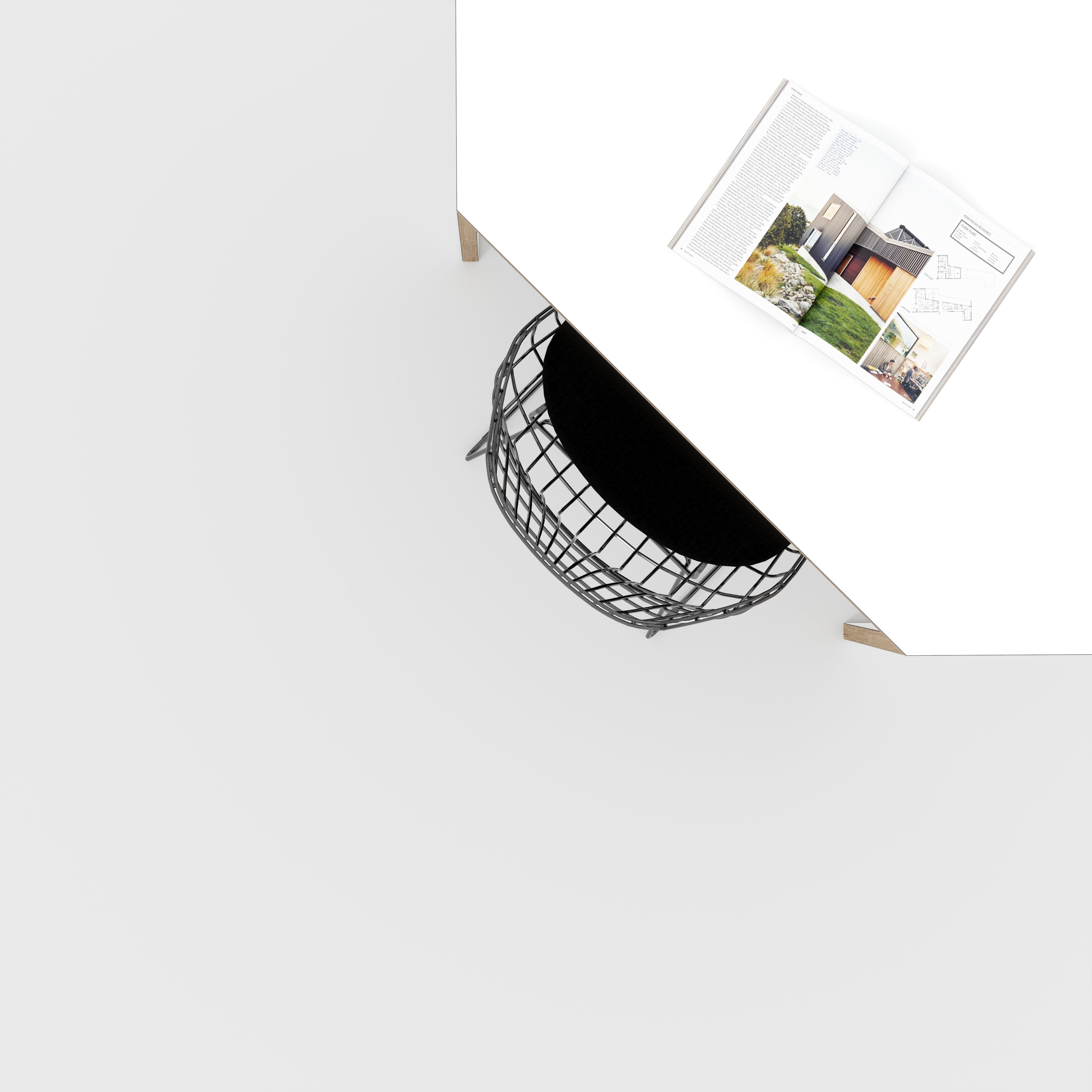 Corner Desk with Solid Sides - Formica White - 1000(w) x 1000(d) x 750 ...