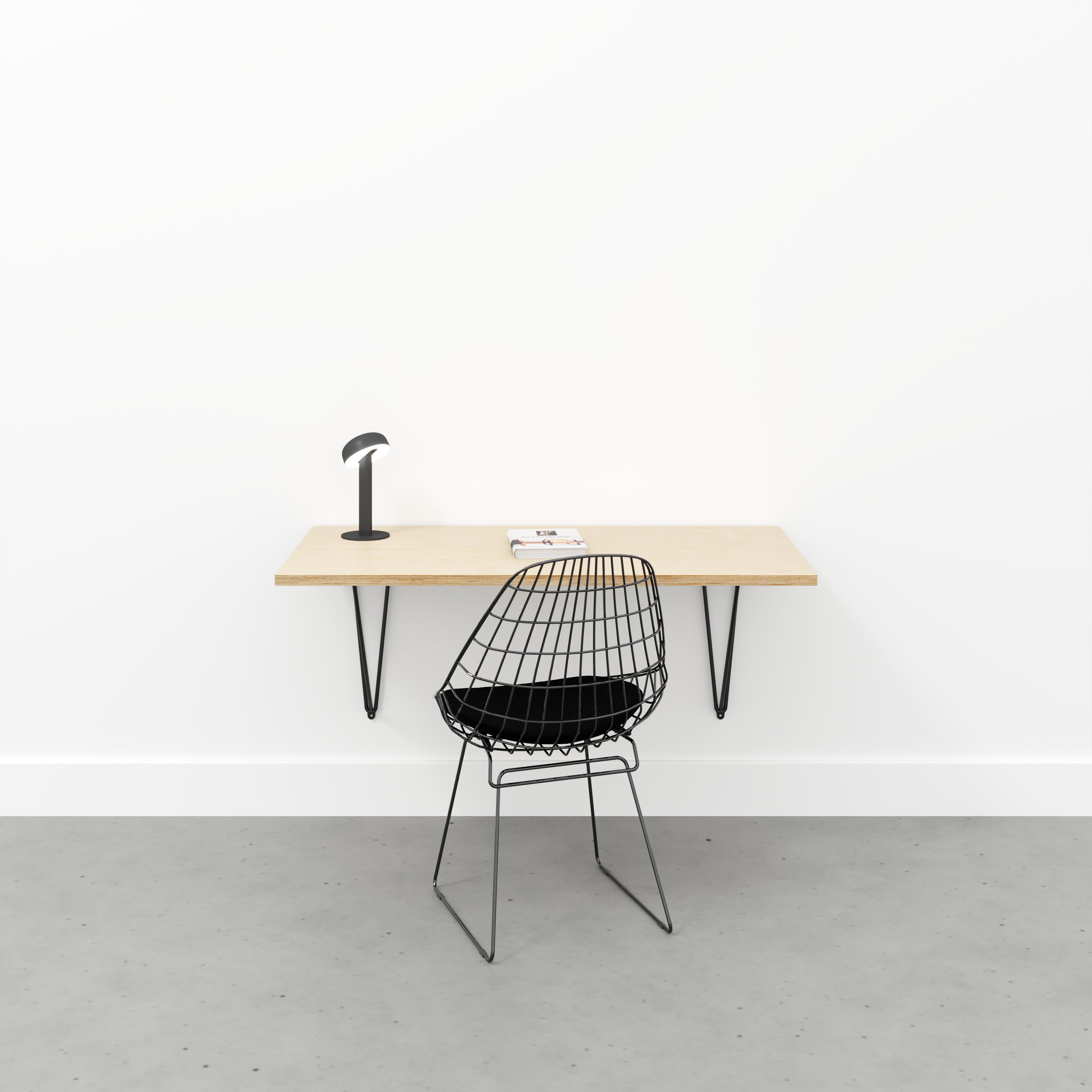 Custom Plywood Wall Desk with Prism Wall Brackets