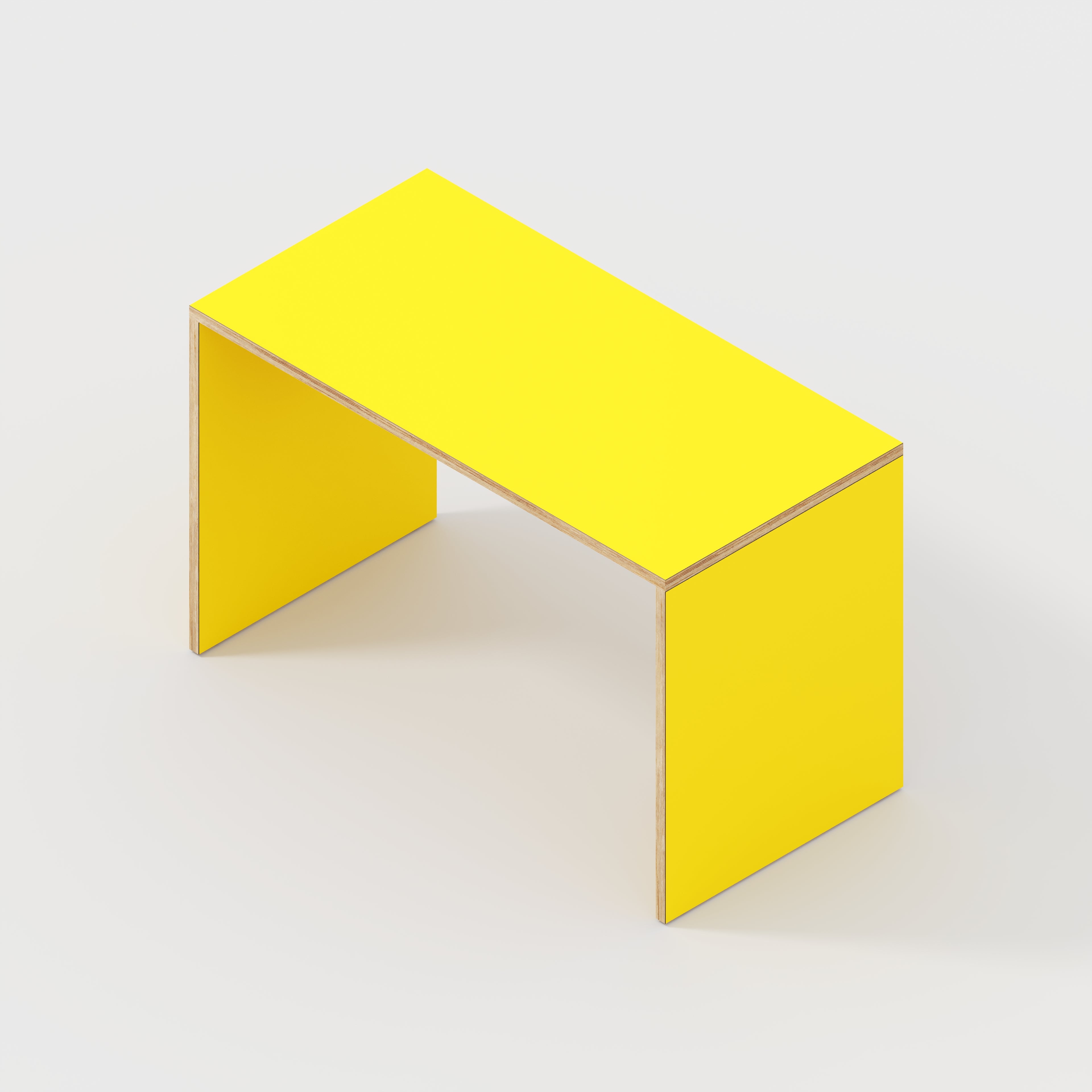 Desk with Solid Sides - Formica Chrome Yellow - 1200(w) x 600(d) x 750 ...