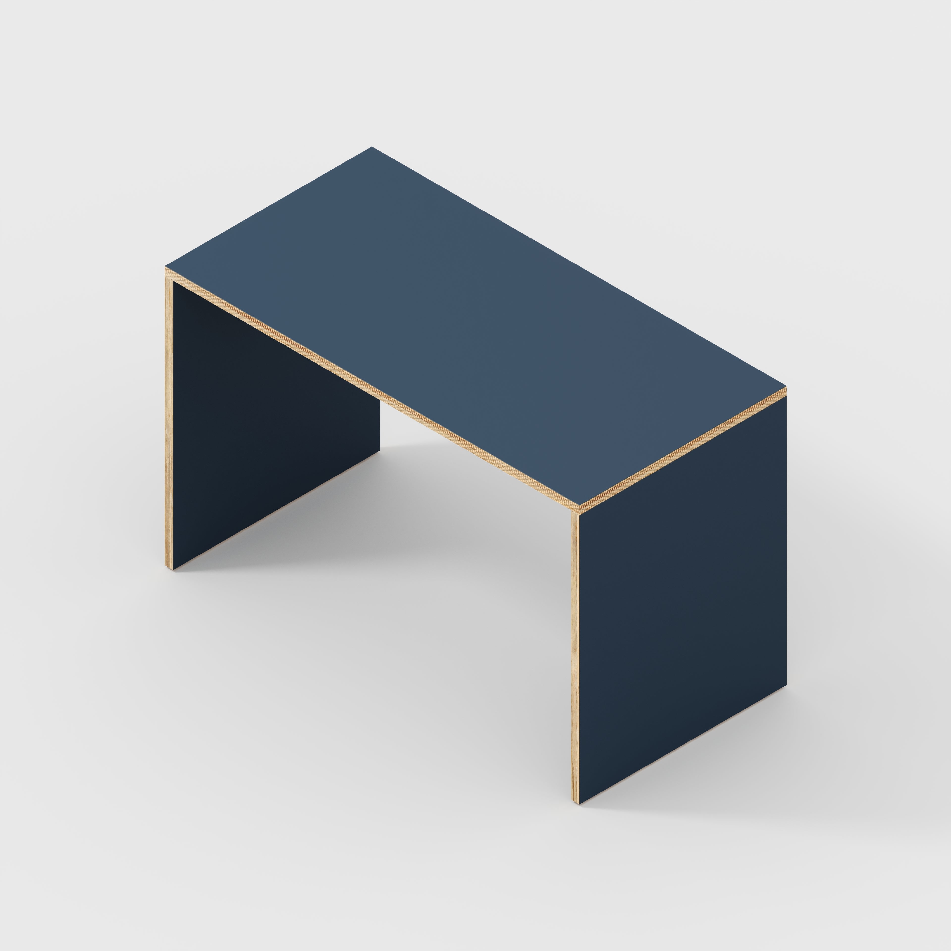 Desk with Solid Sides - Formica Night Sea Blue - 1200(w) x 600(d) x 75 ...