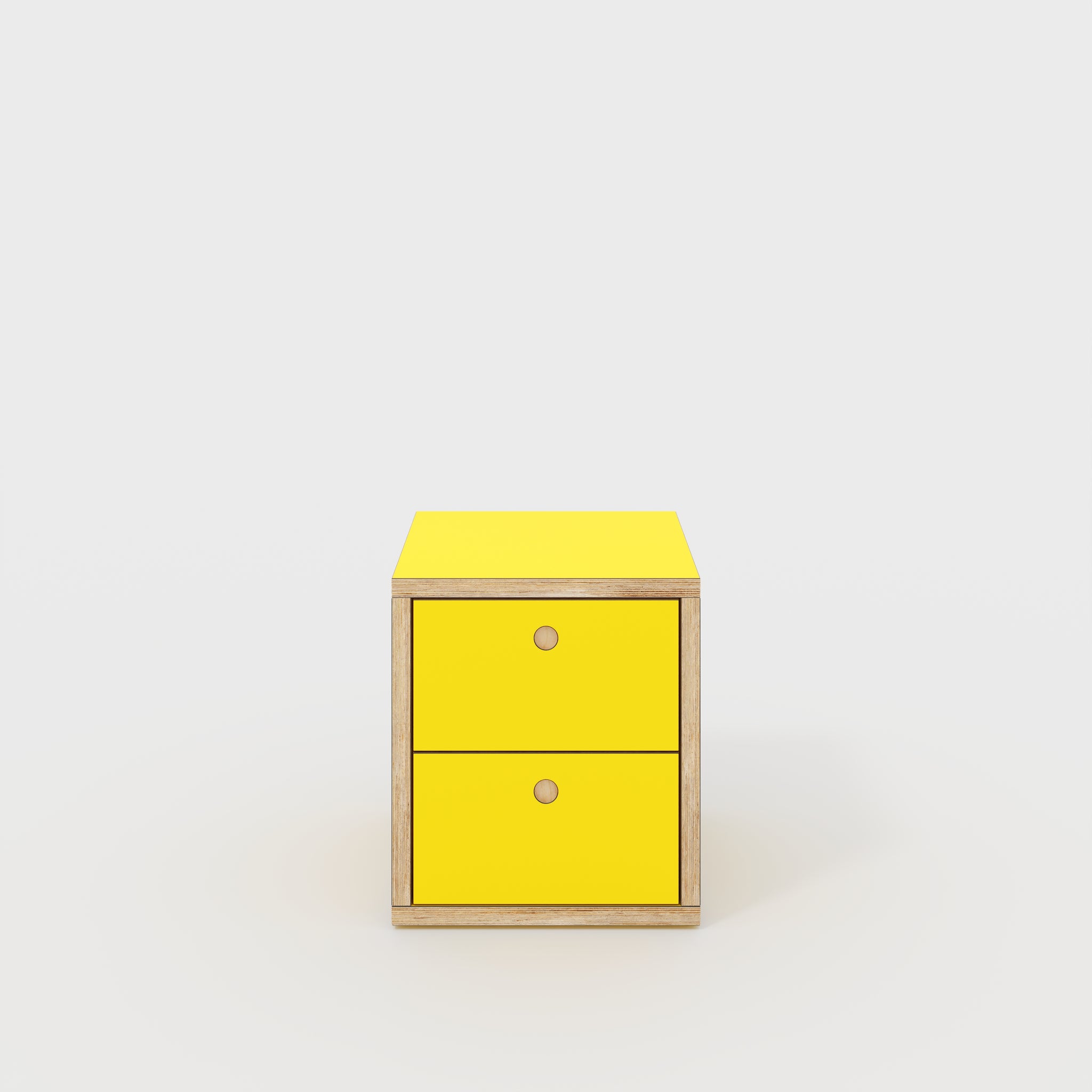 Plywood Drawer Unit - Formica Chrome Yellow - 400(w) x 400(d) x 450(h)