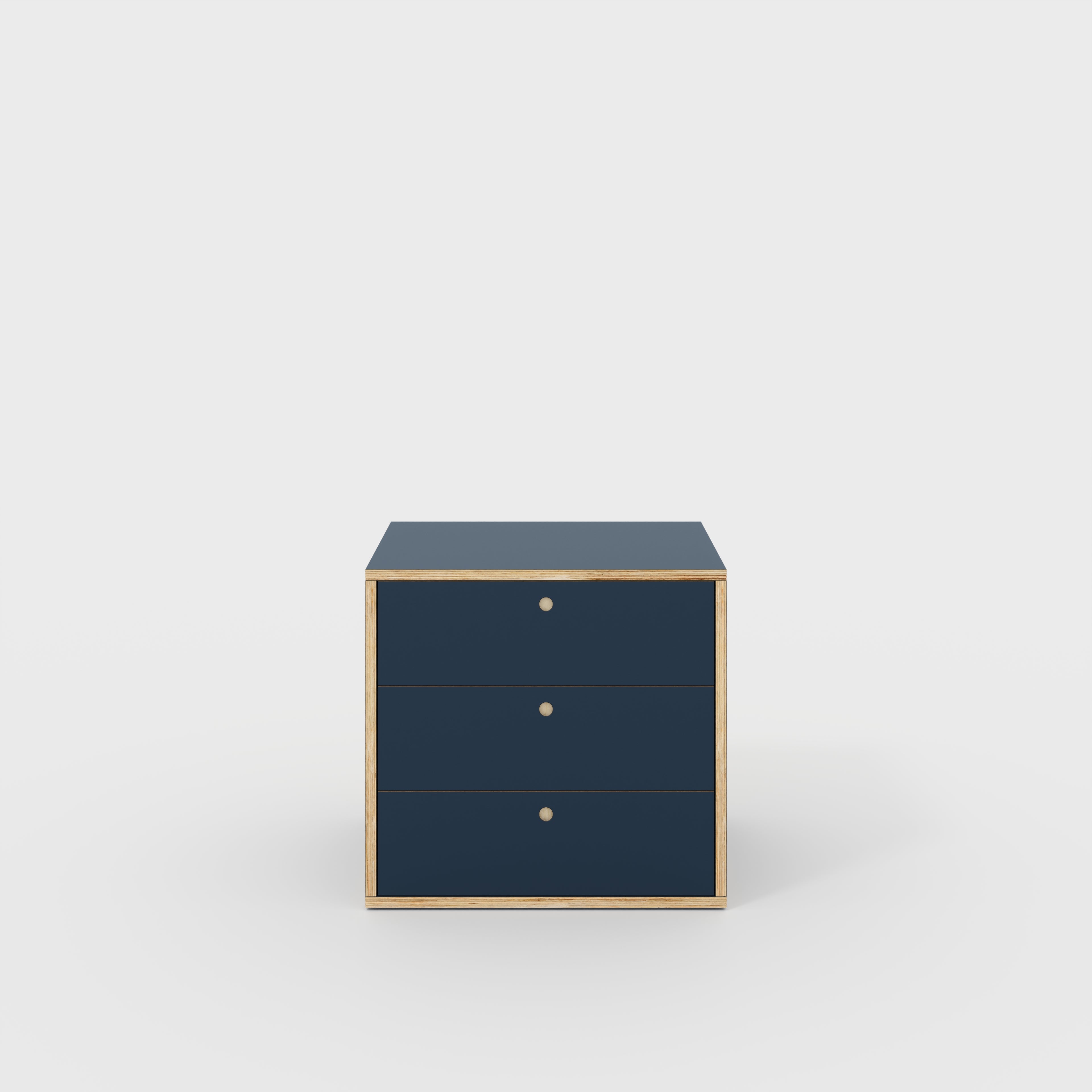 Drawer Unit - Formica Night Sea Blue - 800(w) x 600(d) x 750(h) – Made ...