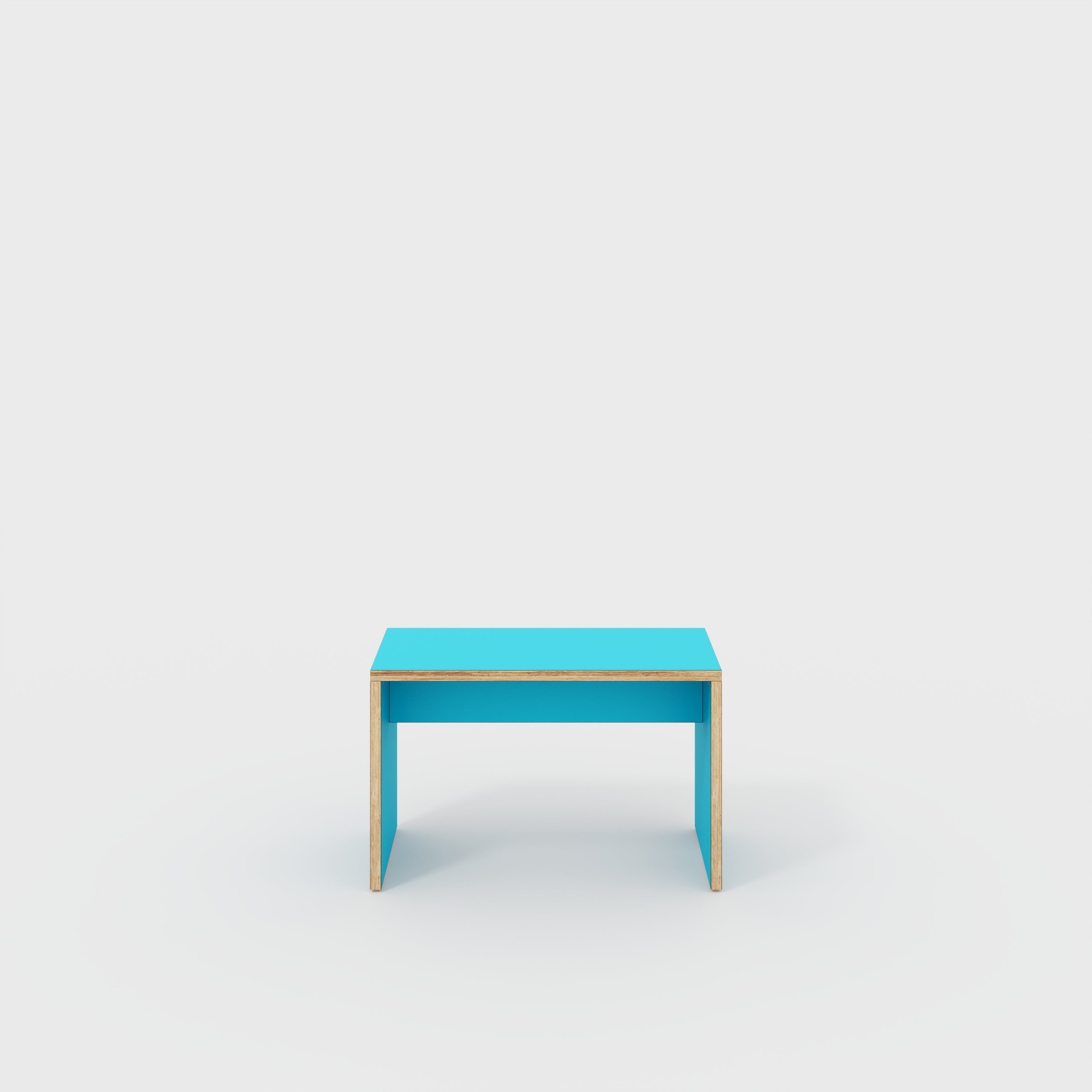 Plywood Kids Desk with Solid Sides - Formica Caribbean Blue - 800(w) x
