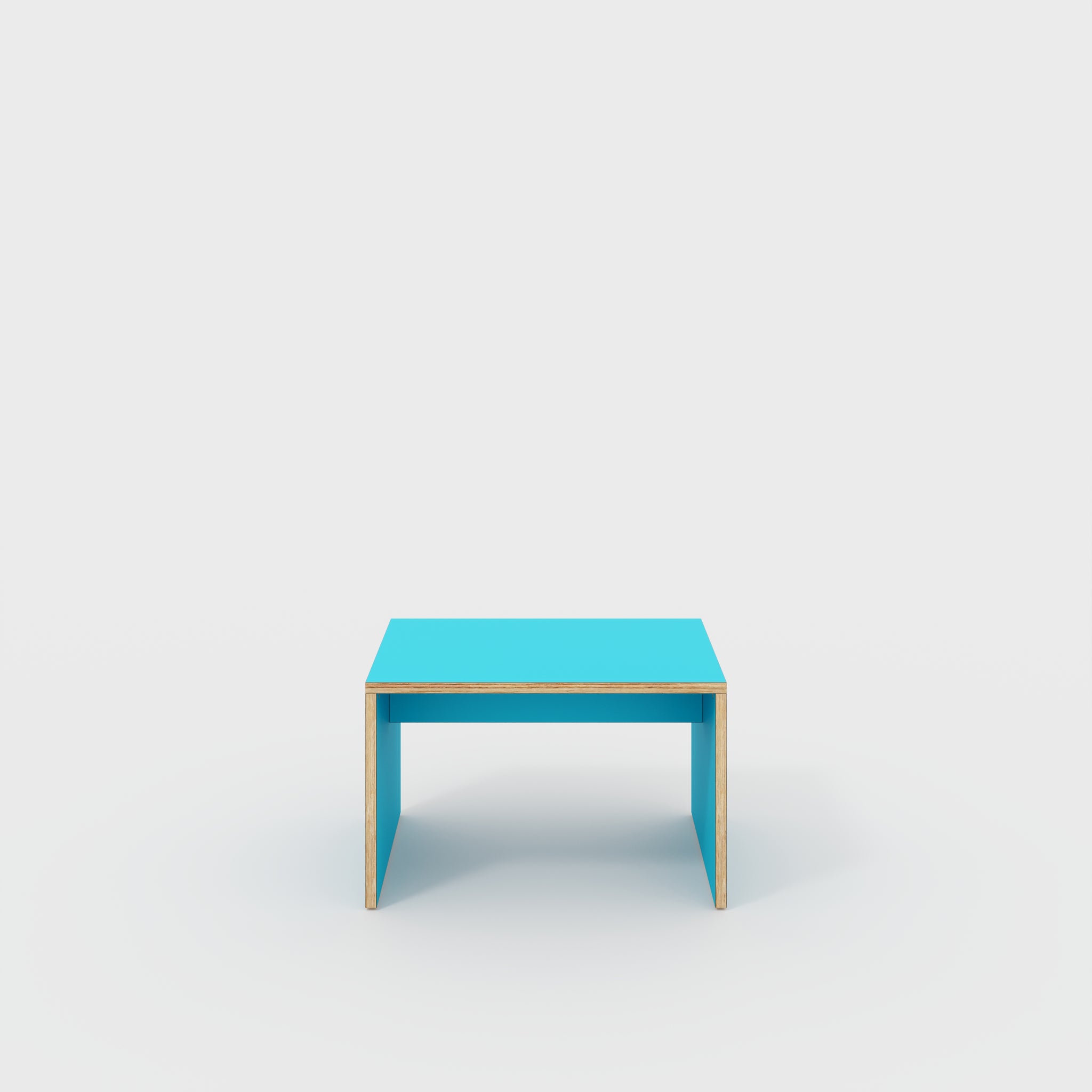 Plywood Kids Table with Solid Sides - Formica Caribbean Blue - 800(w)