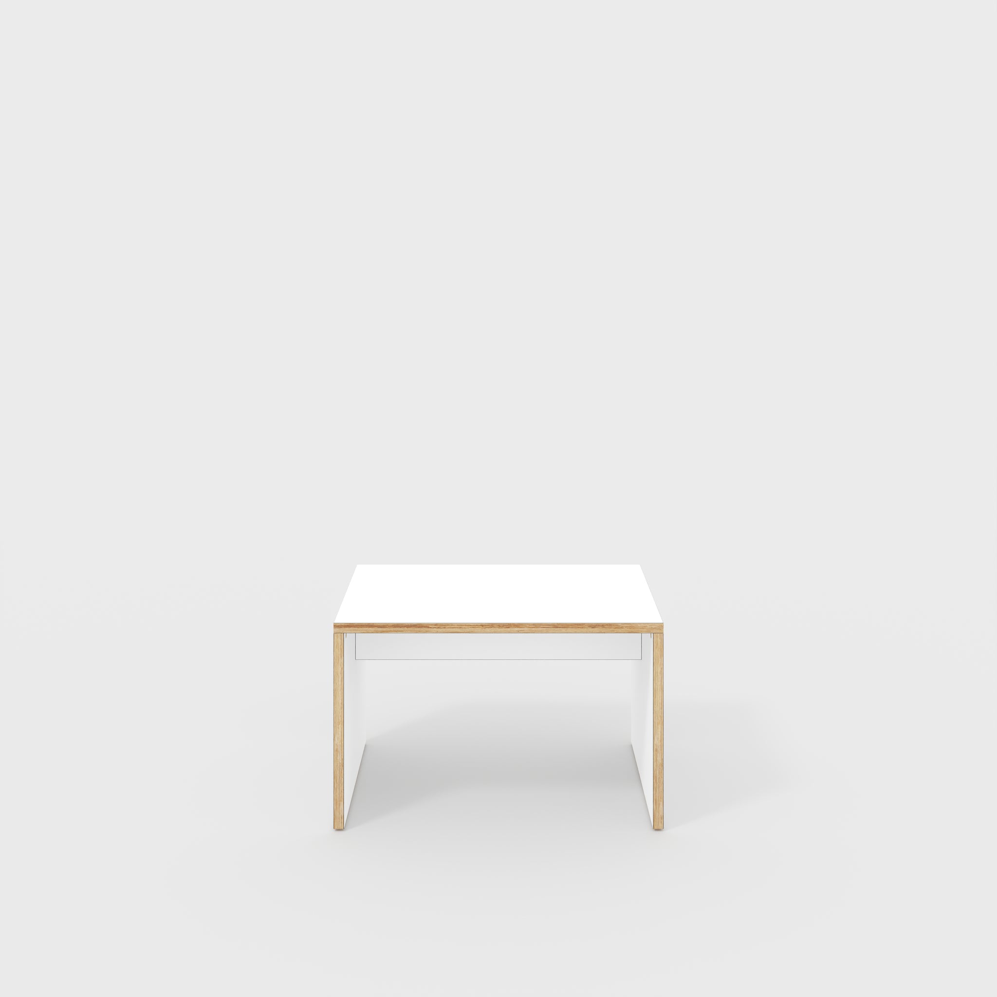 Plywood Kids Table with Solid Sides - Formica White - 800(w) x 600(d)