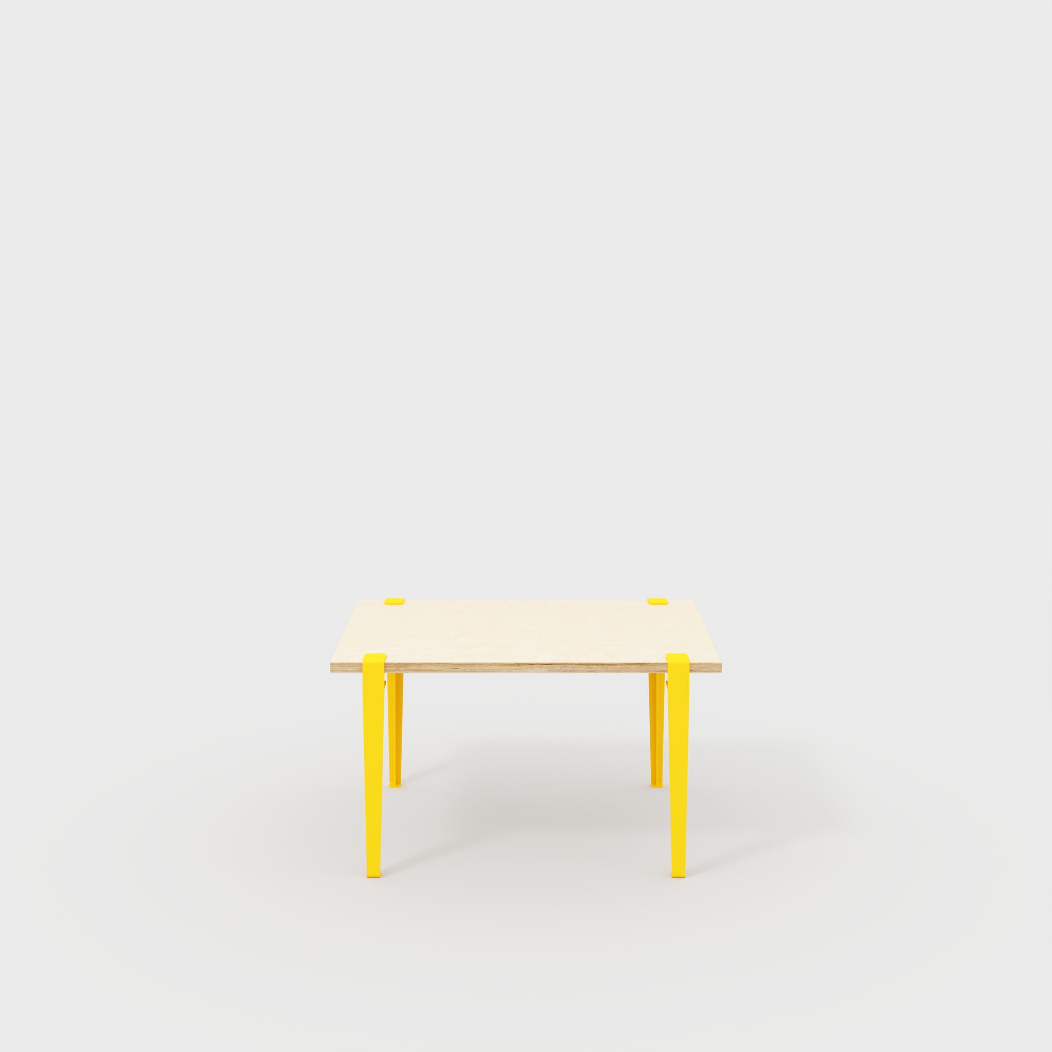 Plywood Kids Table with Sun Yellow Tiptoe Legs - Plywood Birch - 800(w