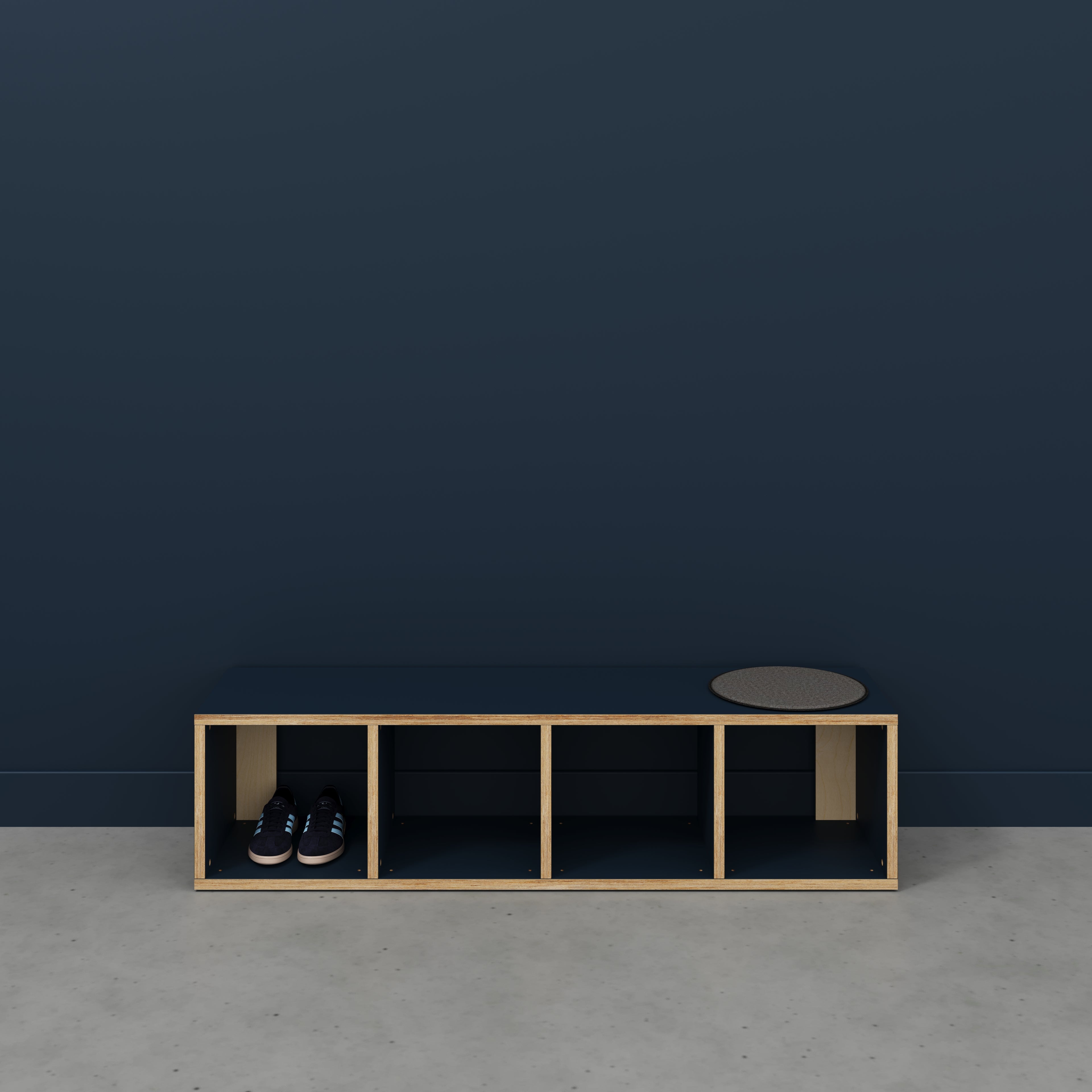 Open Shelves - Formica Night Sea Blue - 1600(w) x 400(d) x 400(h ...