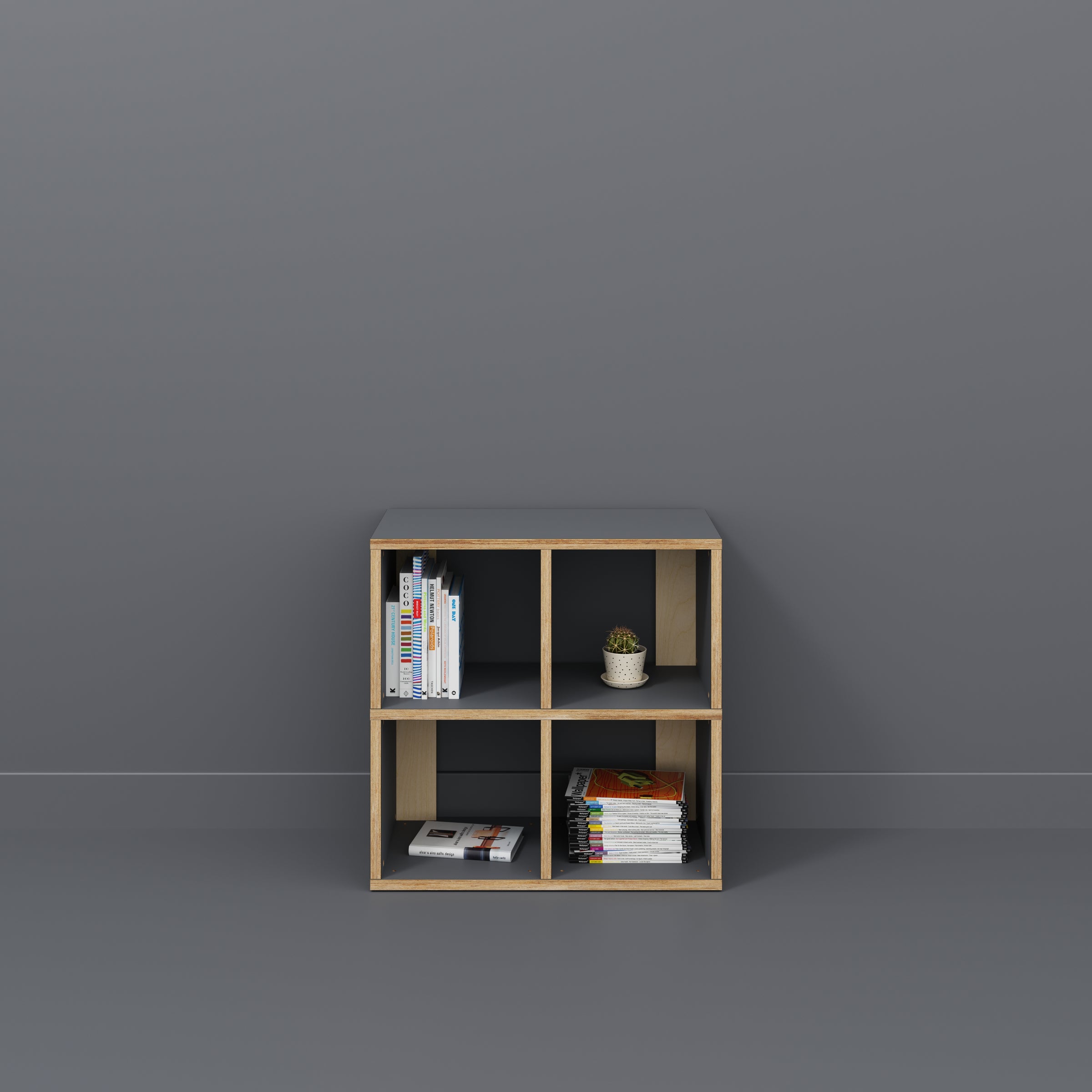 Plywood Open Shelves - Formica Tornado Grey - 800(w) x 400(d) x 800(h)
