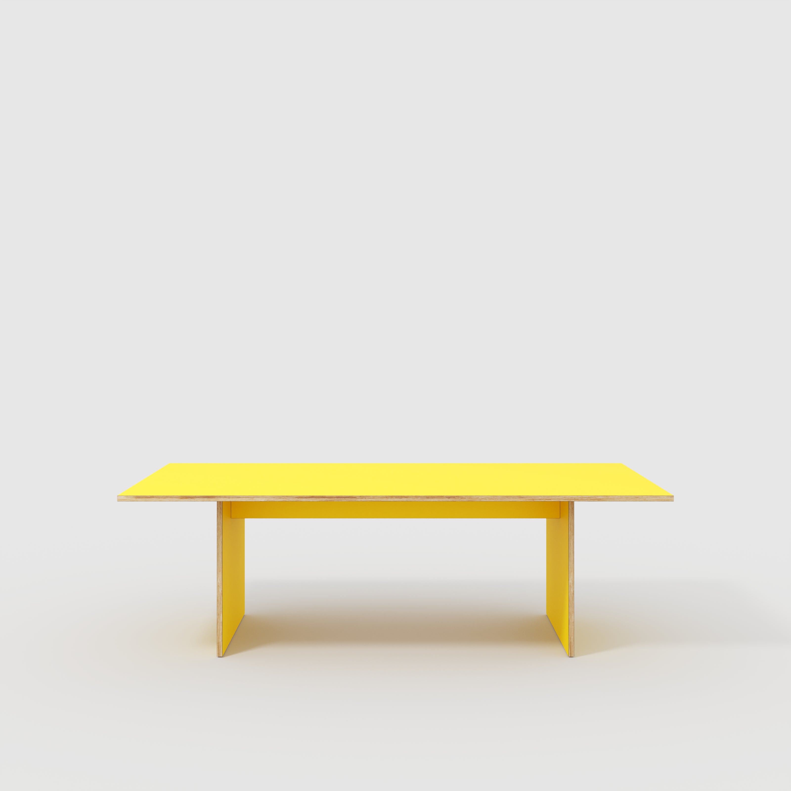 Plywood Platform Table - Formica Chrome Yellow - 2400(w) x 1200(d) x 7