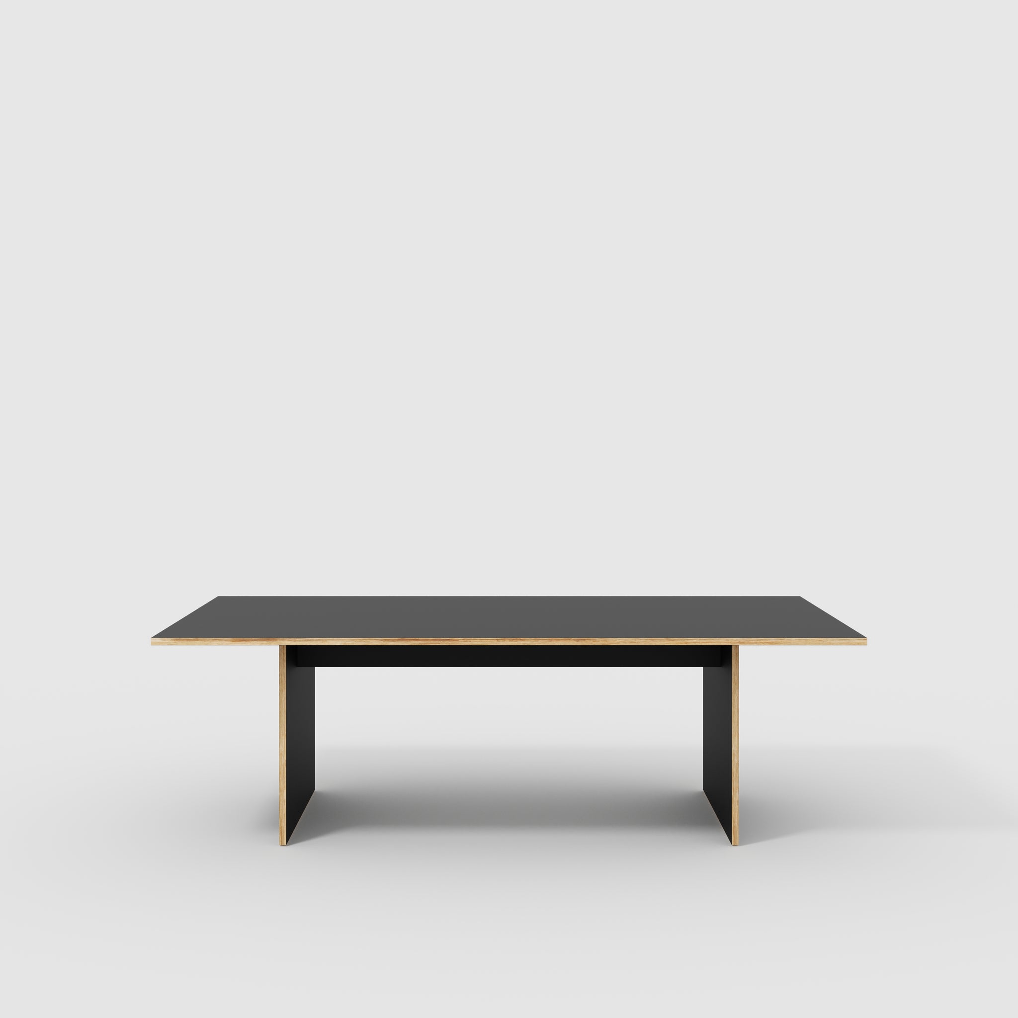 Plywood Platform Table - Formica Diamond Black - 2400(w) x 1200(d) x 7