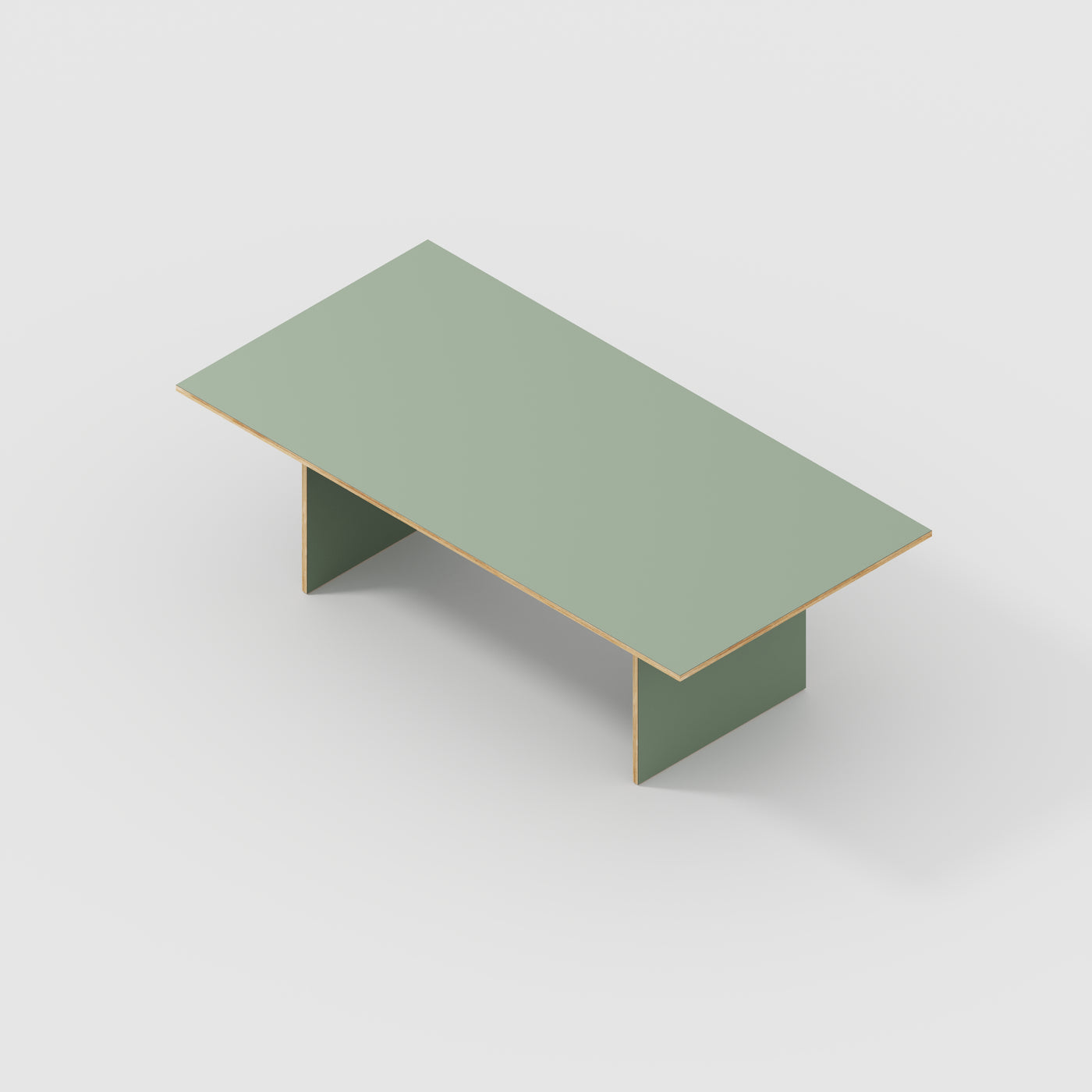 Plywood Platform Table - Formica Green Slate - 2400(w) x 1200(d) x 750
