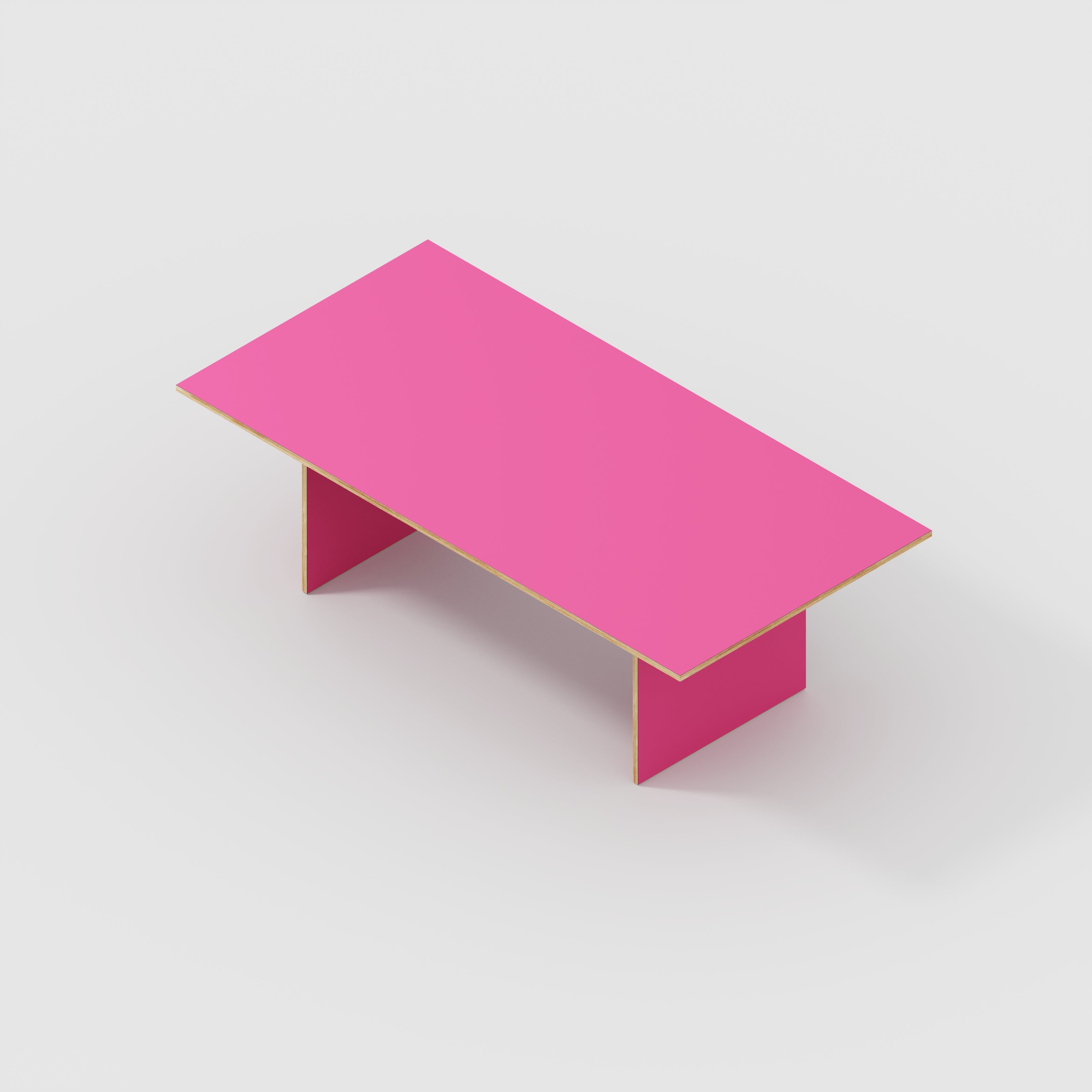 Plywood Platform Table - Formica Juicy Pink - 2400(w) x 1200(d) x 750(