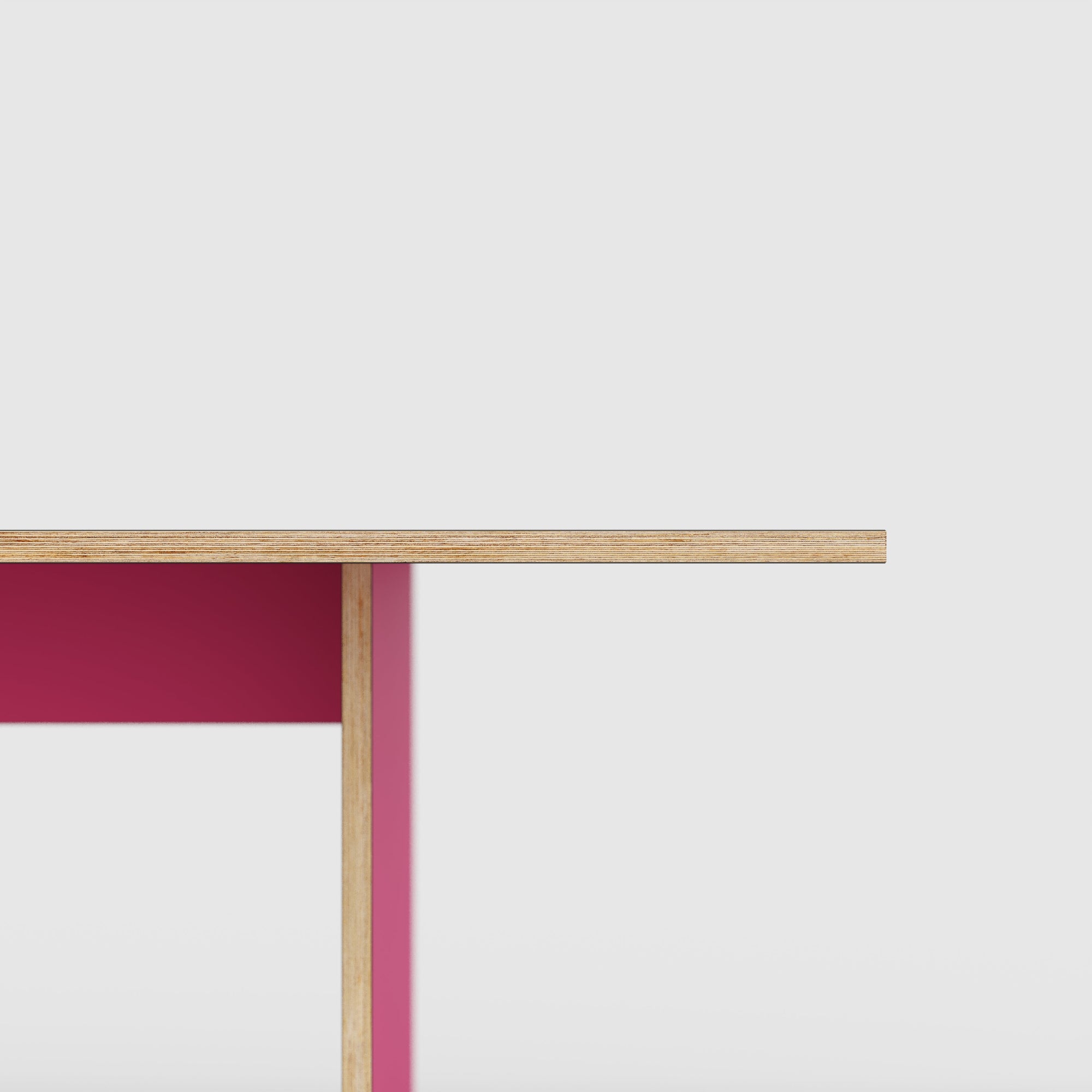 Plywood Platform Table - Formica Juicy Pink - 4000(w) x 1000(d) x 750(
