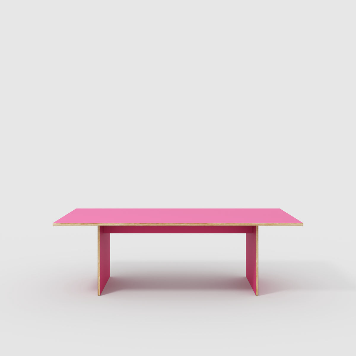 Plywood Platform Table - Formica Juicy Pink - 2400(w) x 1200(d) x 750(