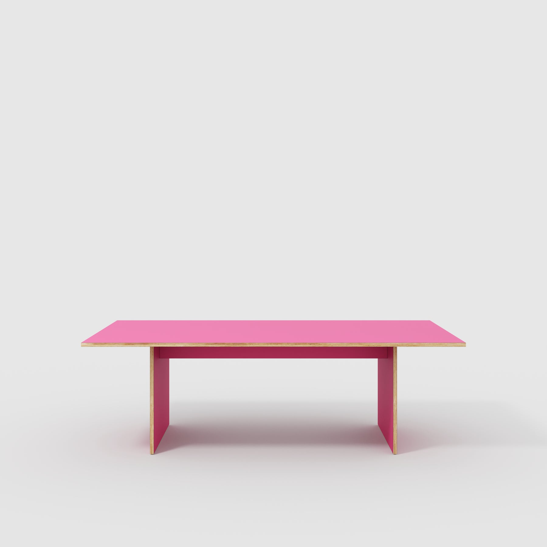 Plywood Platform Table - Formica Juicy Pink - 2400(w) x 1200(d) x 750(