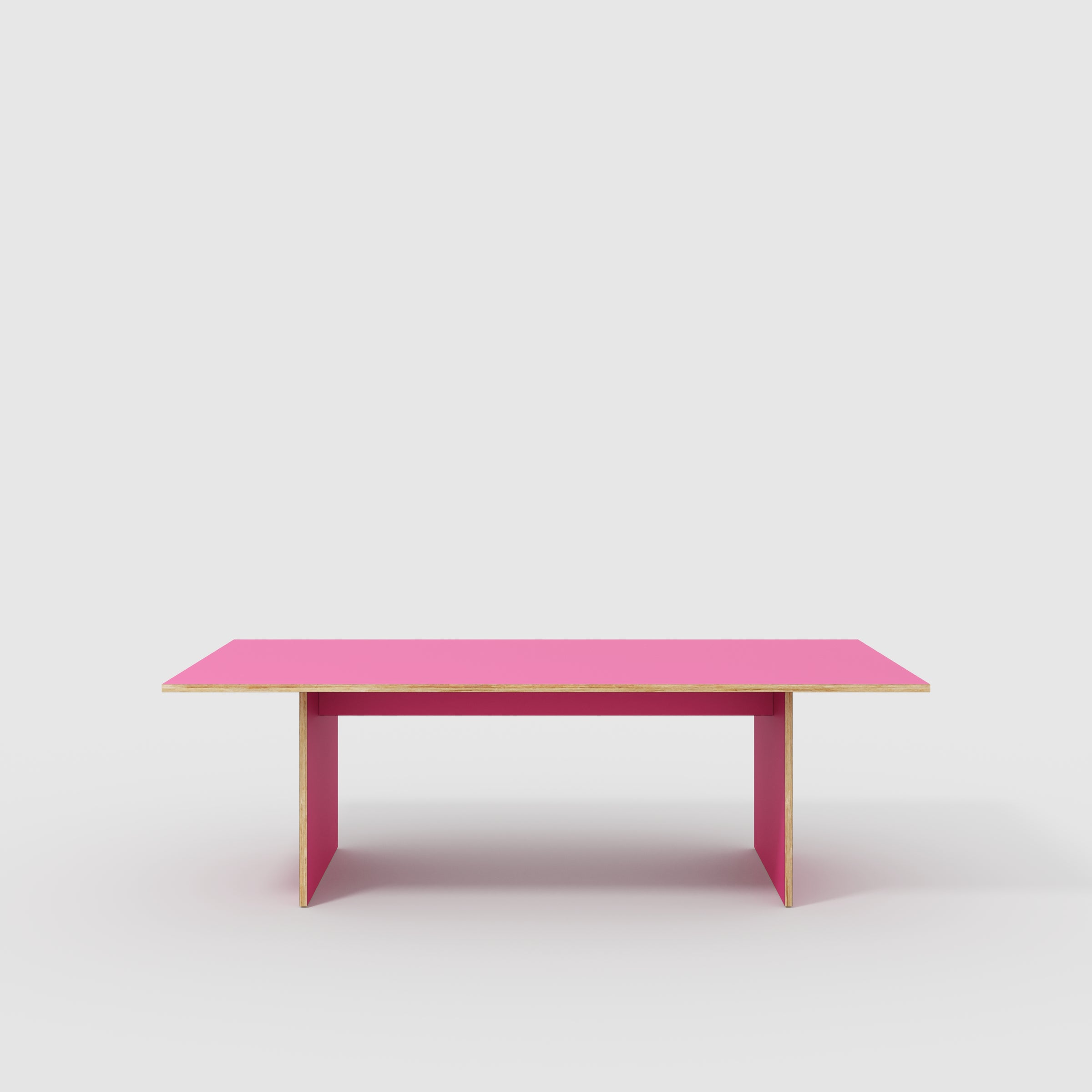 Plywood Platform Table - Formica Juicy Pink - 2400(w) x 1200(d) x 750(
