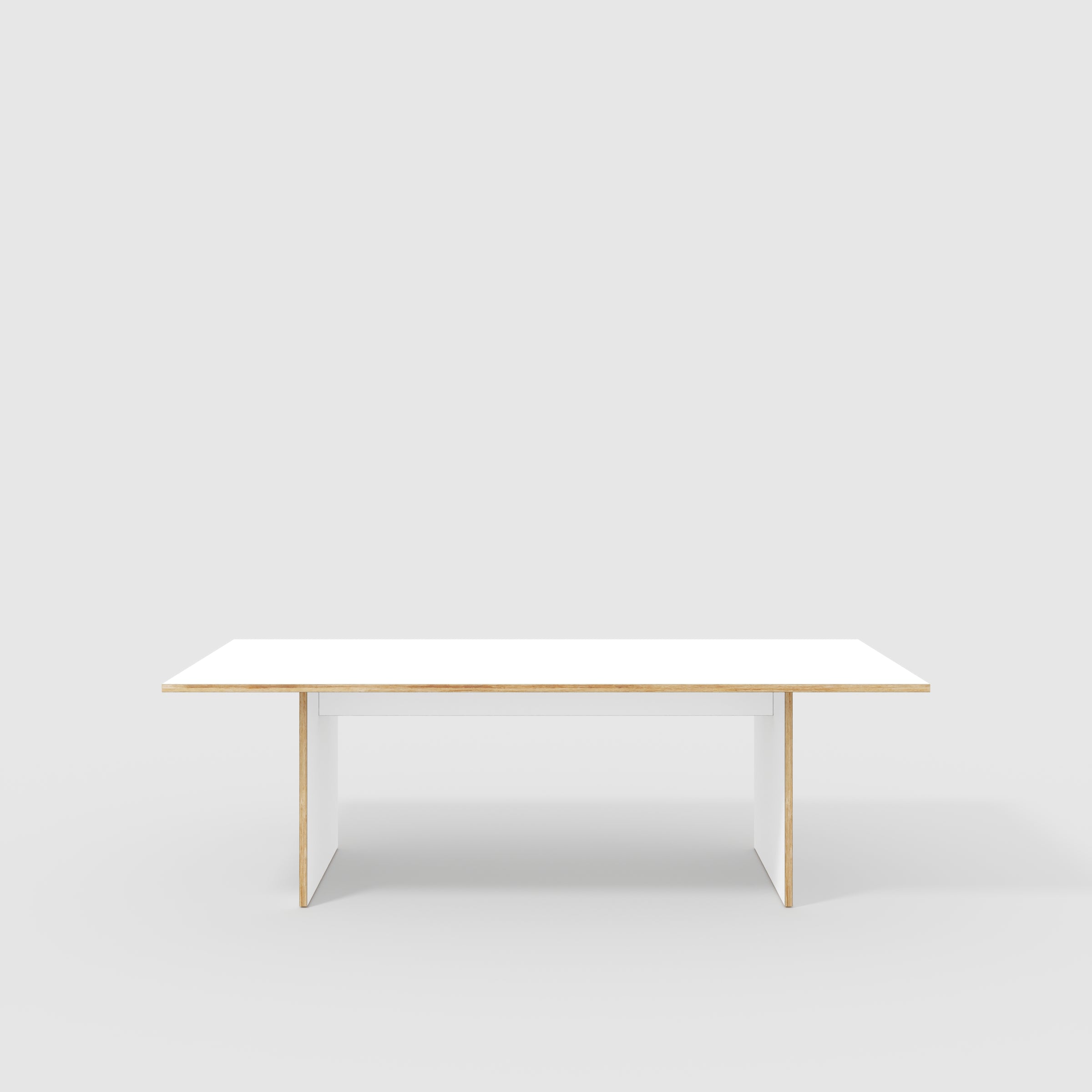 Plywood Platform Table - Formica White - 2400(w) x 1200(d) x 750(h)