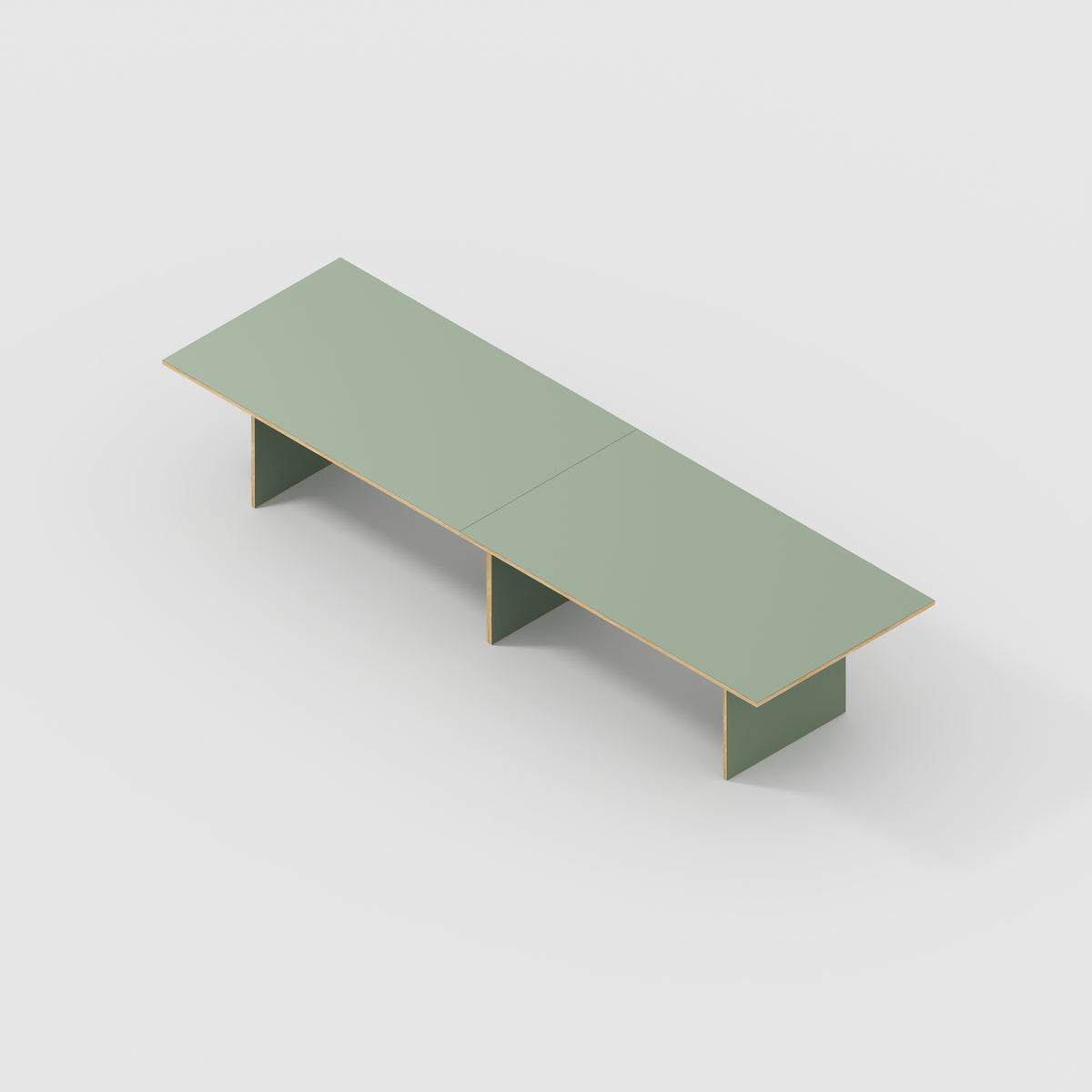 Plywood Platform Table - Formica Green Slate - 4000(w) x 1000(d) x 750