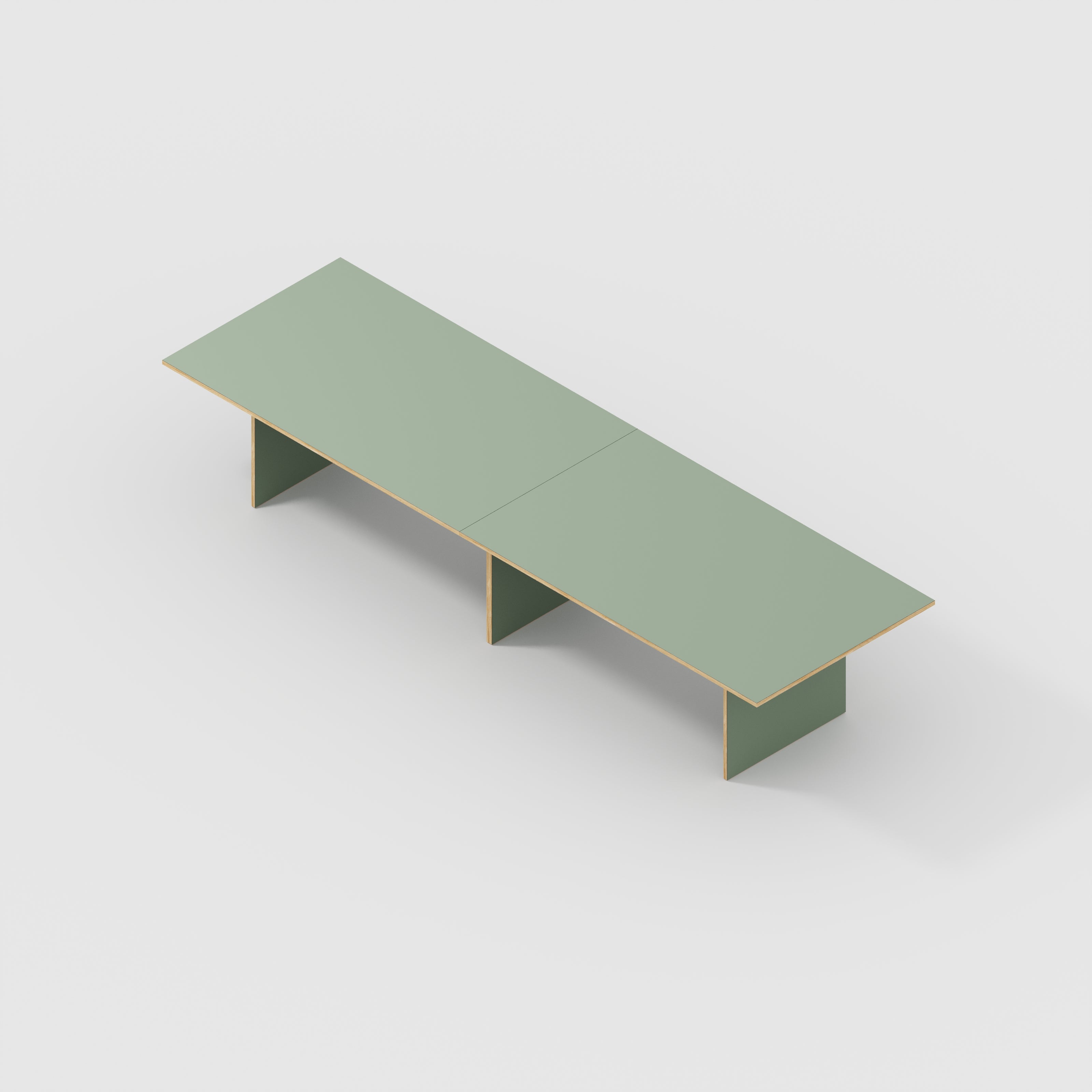 Plywood Platform Table - Formica Green Slate - 4000(w) x 1000(d) x 750