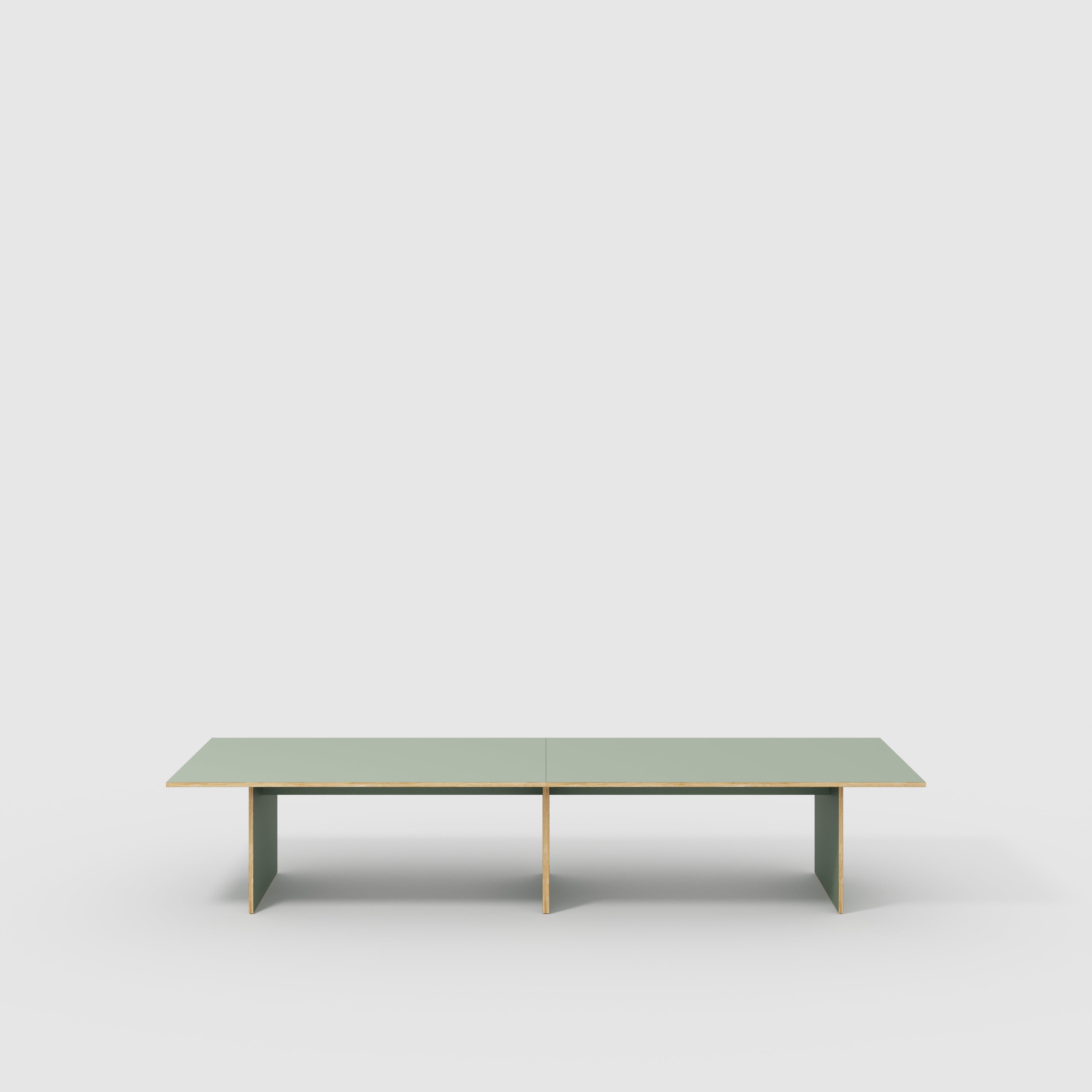 Plywood Platform Table - Formica Green Slate - 4000(w) x 1000(d) x 750