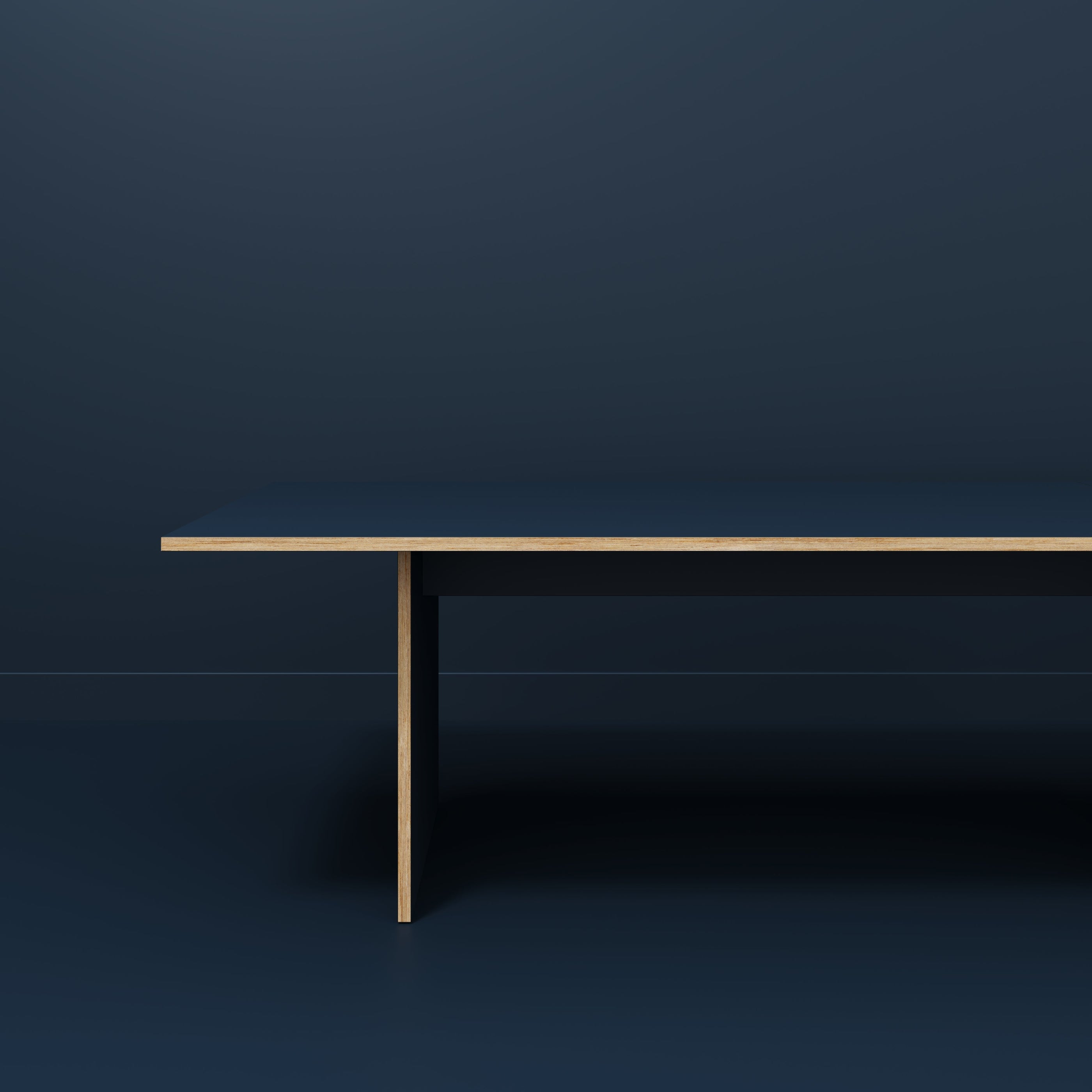 Plywood Platform Table - Formica Night Sea Blue- 5600(w) x 1000(d) x 7