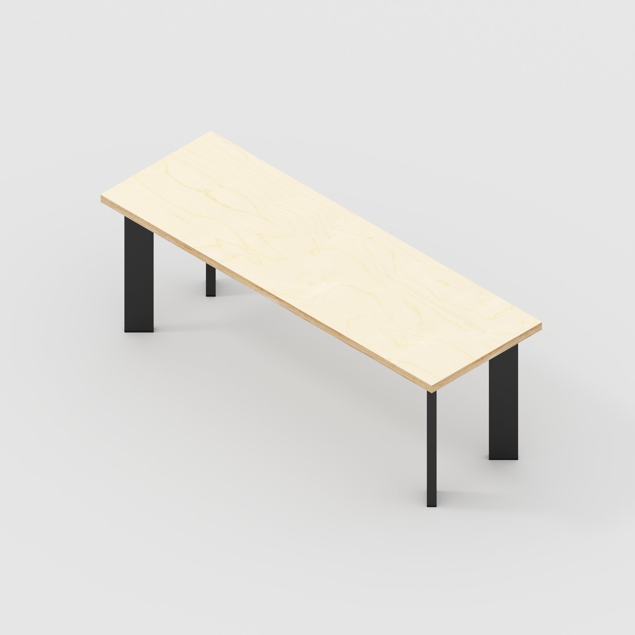 Custom Made to Measure Plywood Bench Seat with Rectangular Single Pin Legs