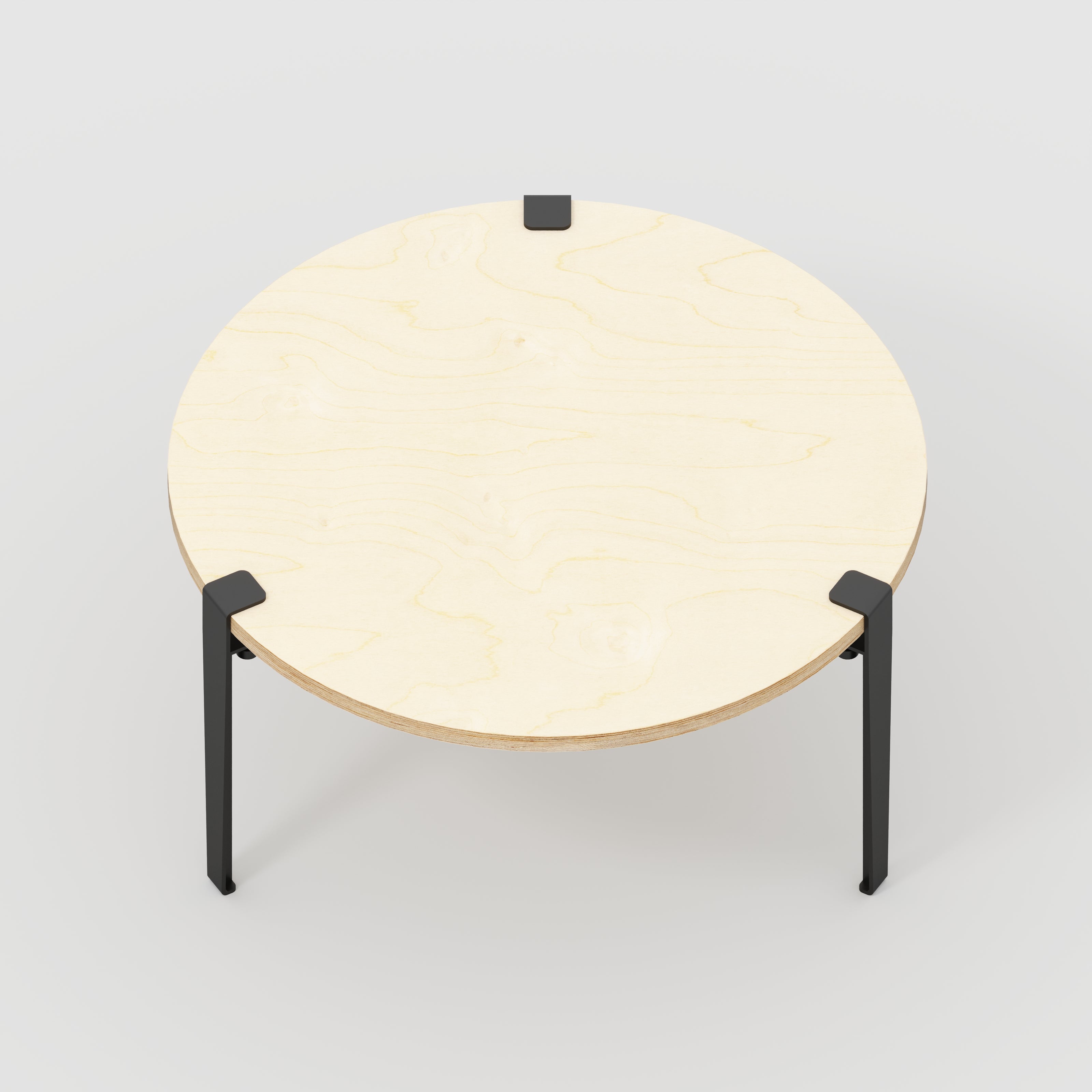 Custom Plywood Round Coffee Table with Tiptoe Legs