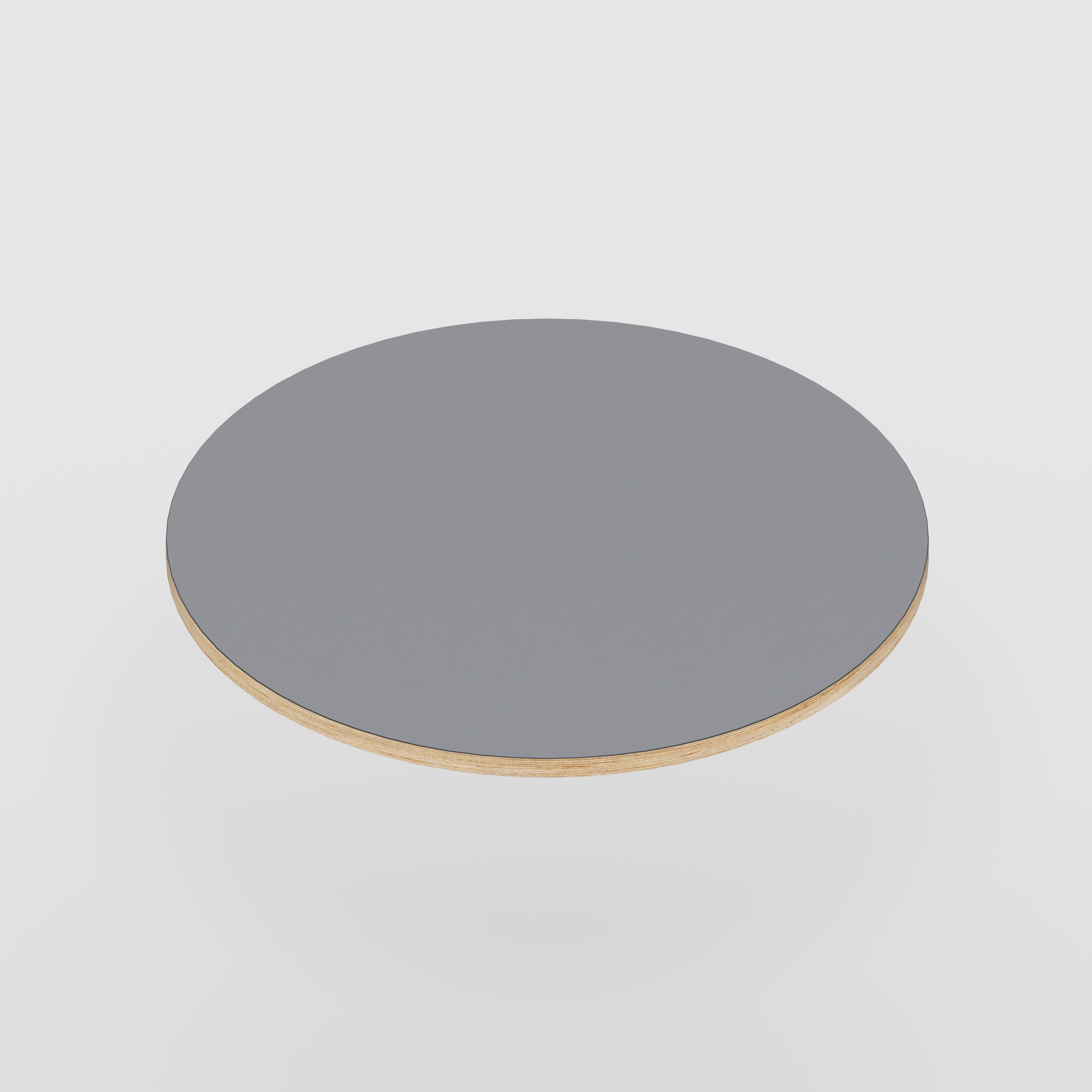 Plywood Round Tabletop - Formica Tornado Grey - 800(dia)