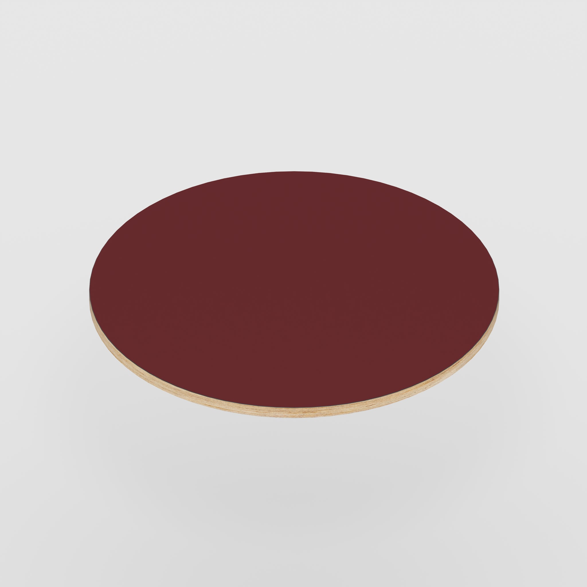 Plywood Round Tabletop - Forbo Burgundy - 500(dia) - 24mm