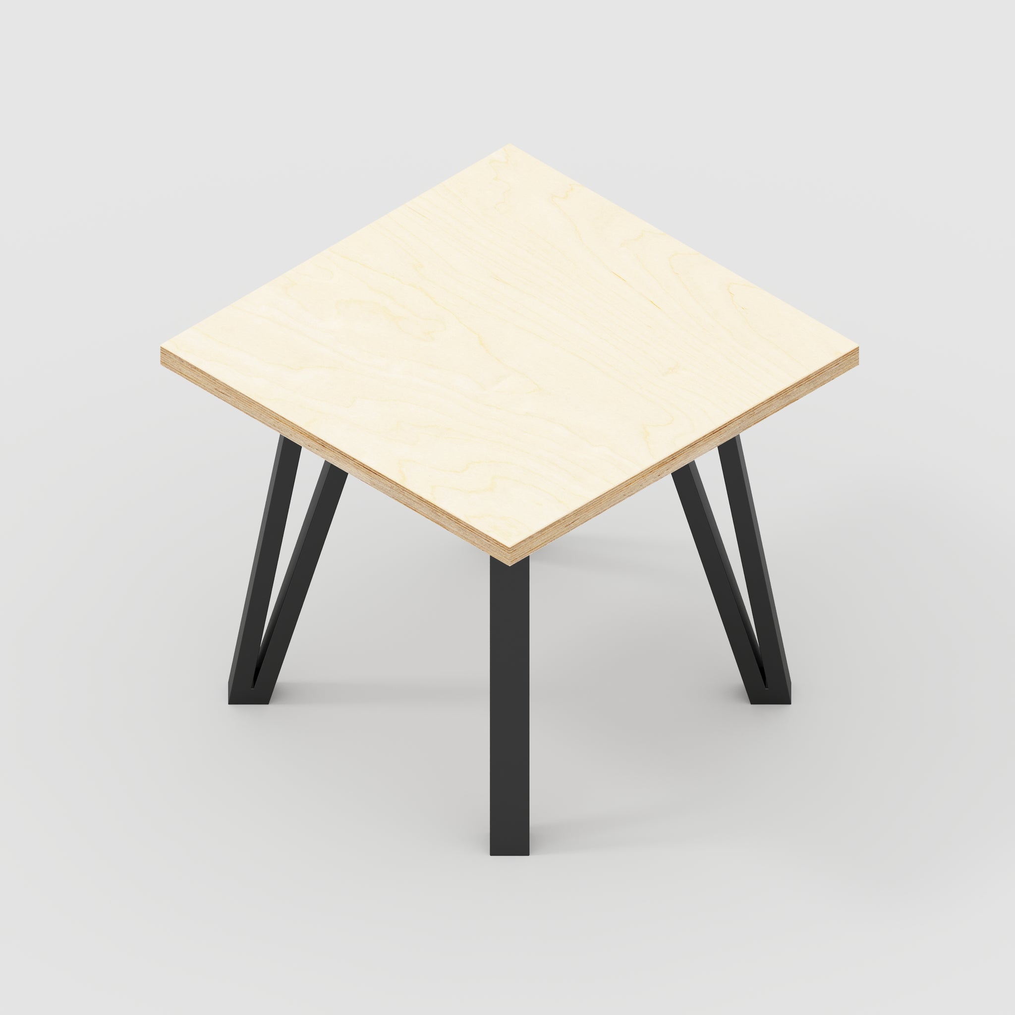 Custom Plywood Side Table with Box Hairpin Legs