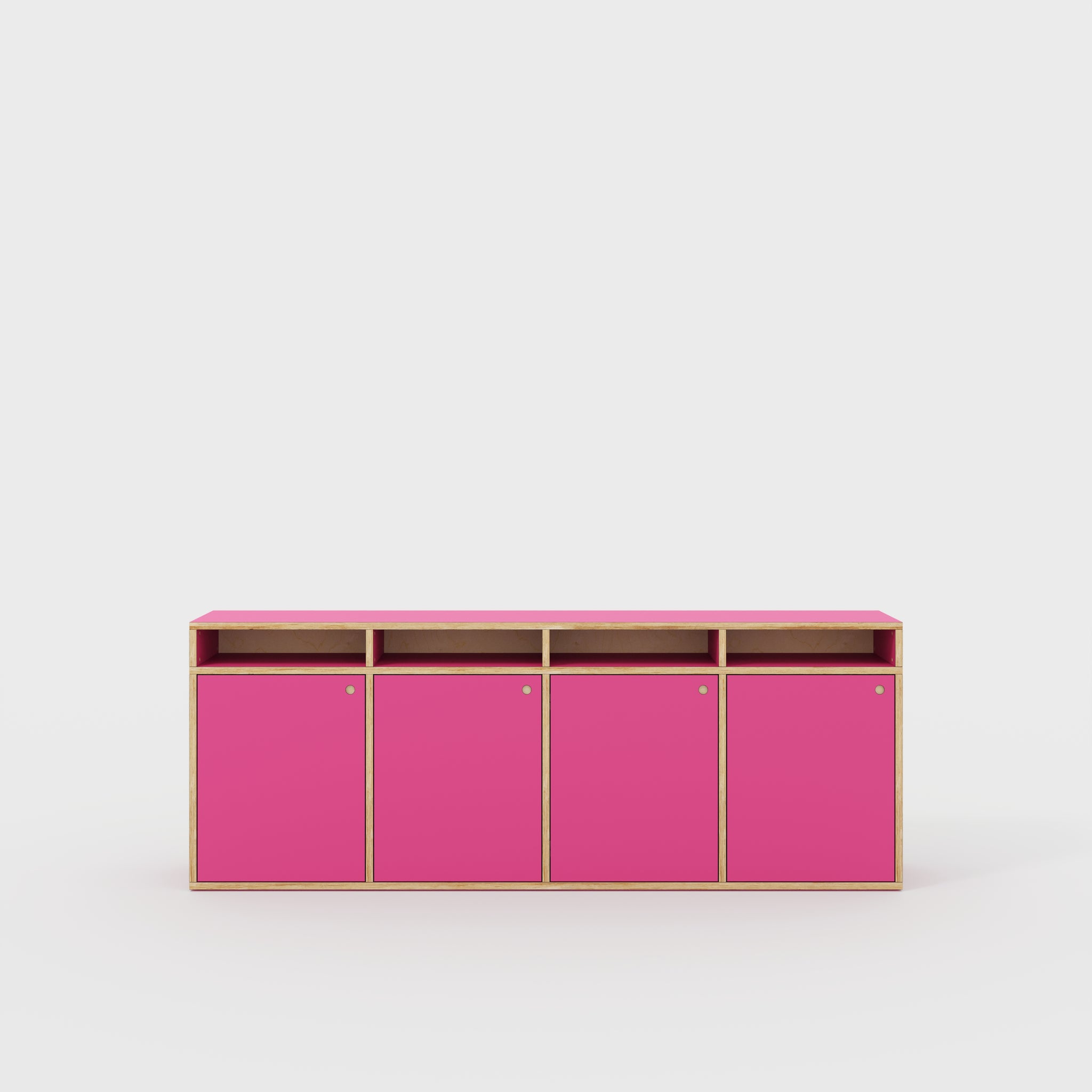 Plywood Sideboard - Type 2 - Formica Juicy Pink - 2400(w) x 400(d) x 9