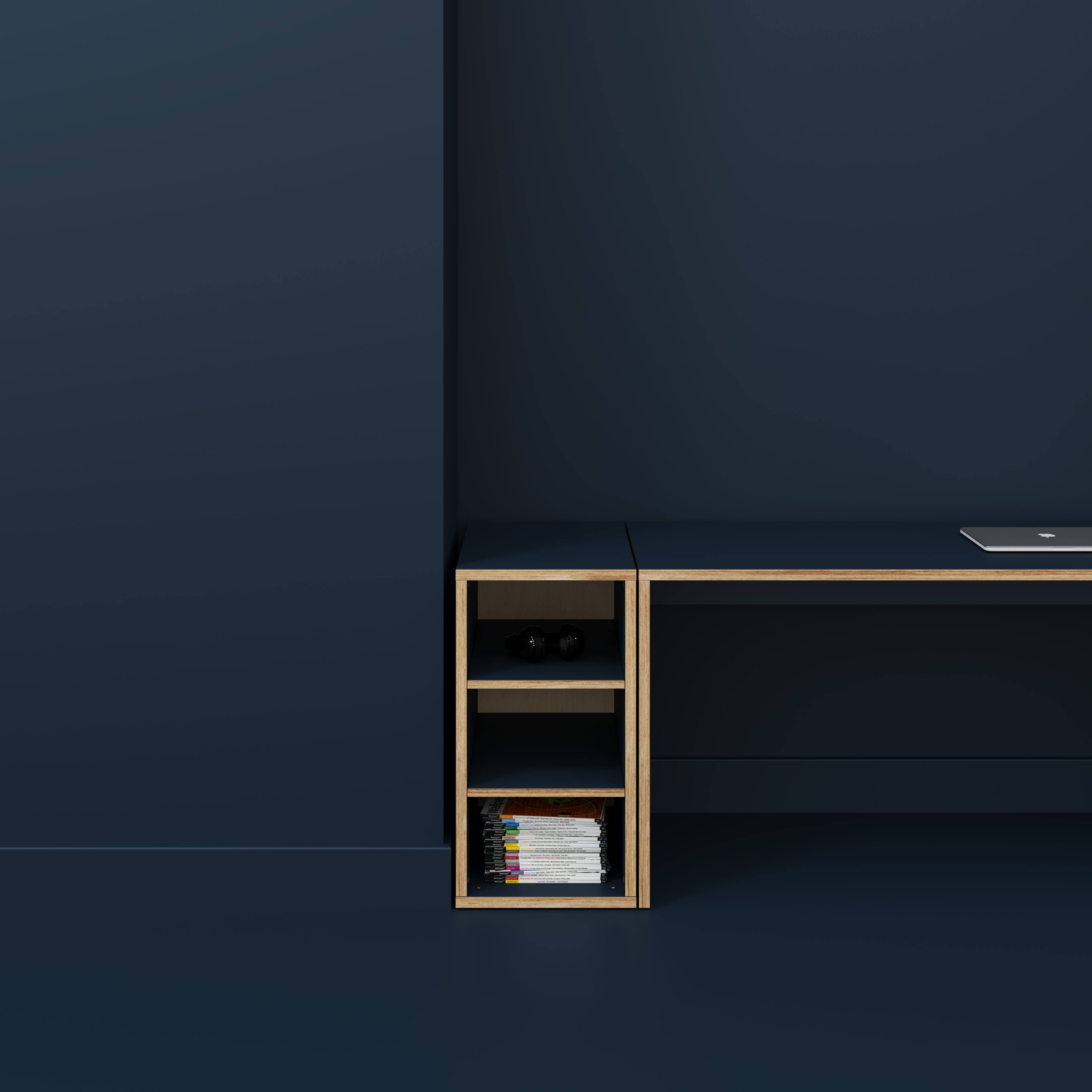 Storage with Shelves - Formica Night Sea Blue - 400(w) x 600(d) x 750 ...